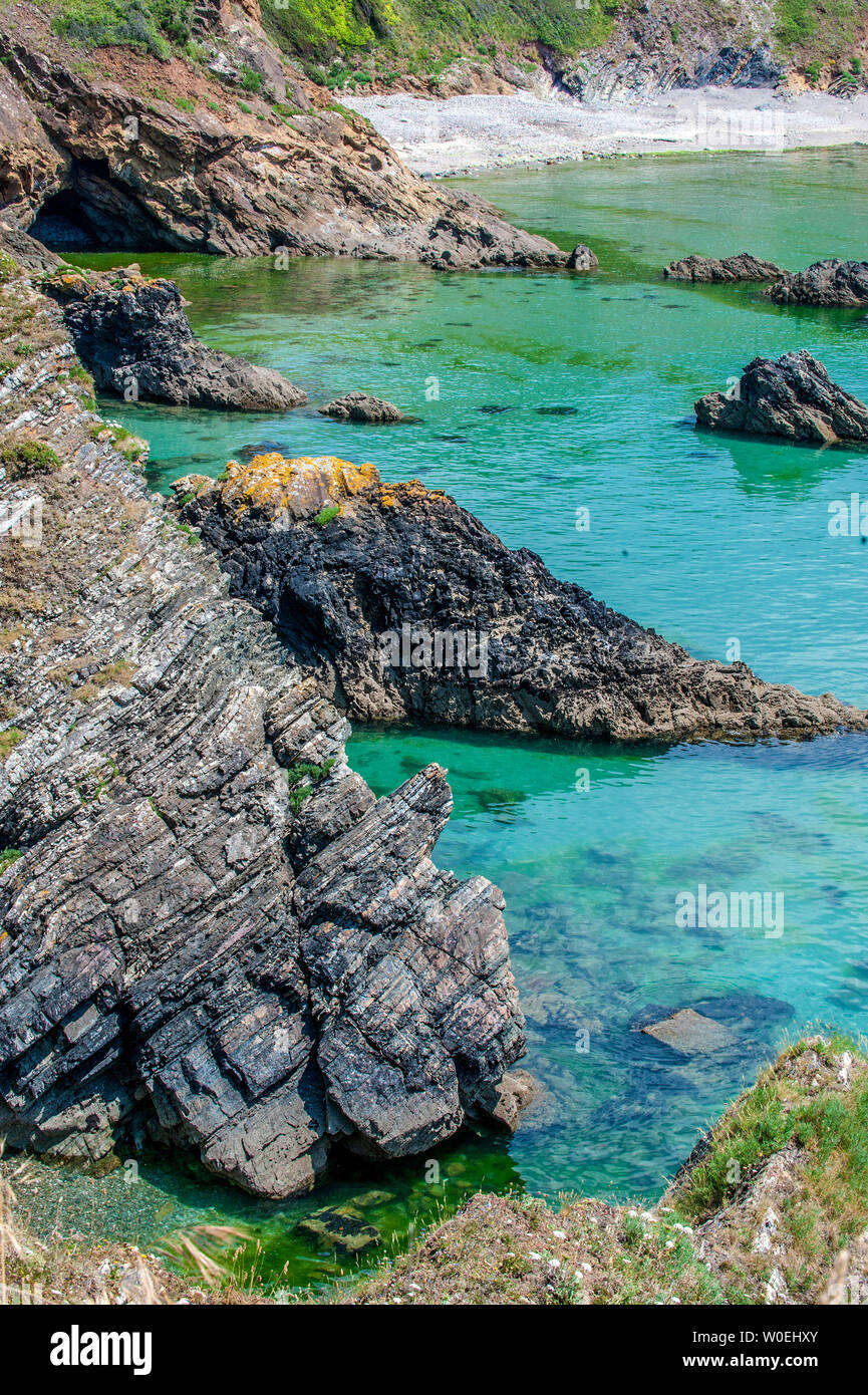 France, Brittany, Crozon Peninsula, Telgruc sur Mer, between l'Ile de l ...