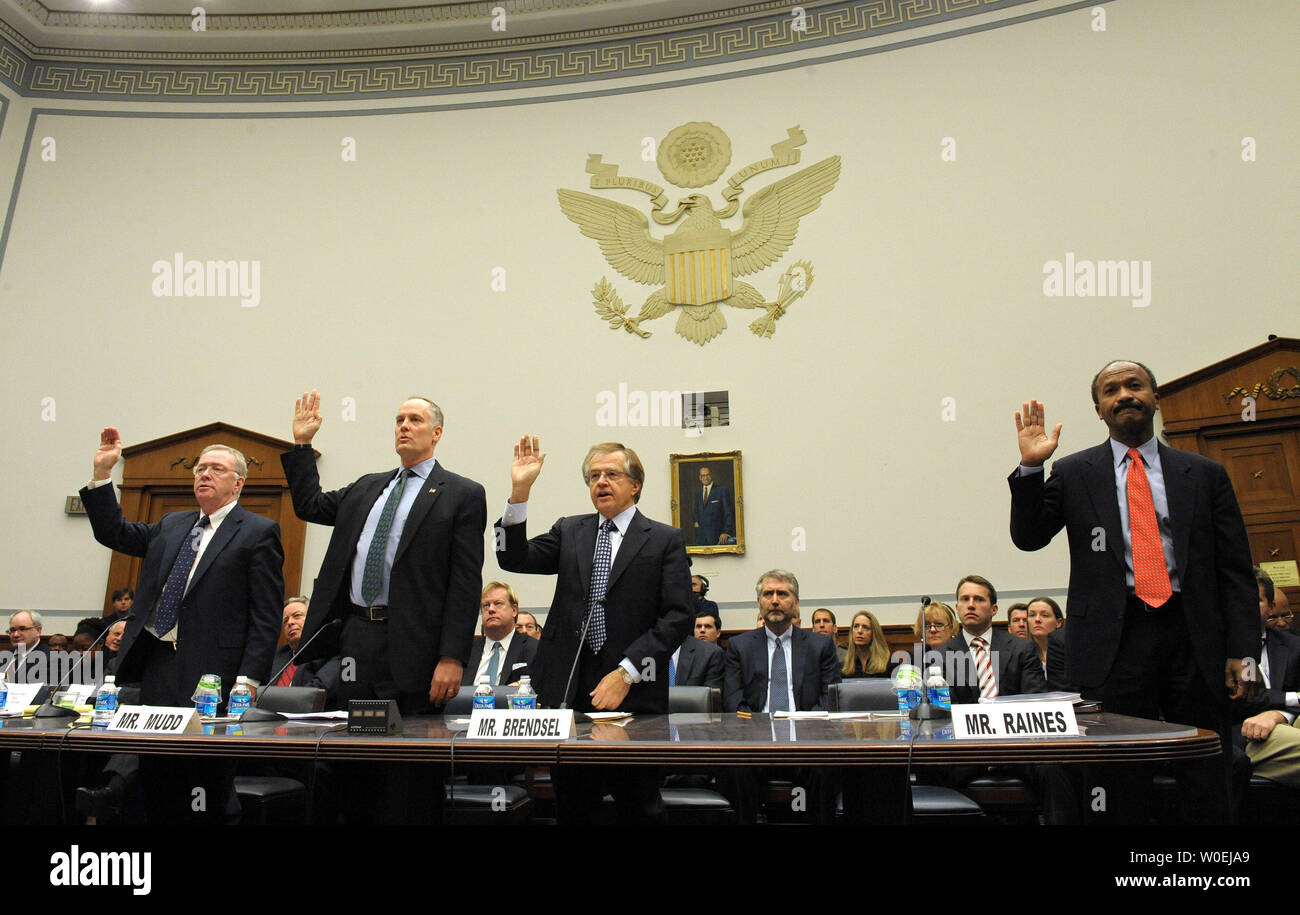 Richard Syron, former CEO of Freddie Mac, Daniel Mudd, former CEO of ...