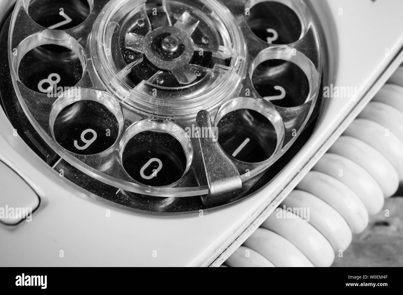 Old phone with its dial incorporated in the handset Stock Photo - Alamy
