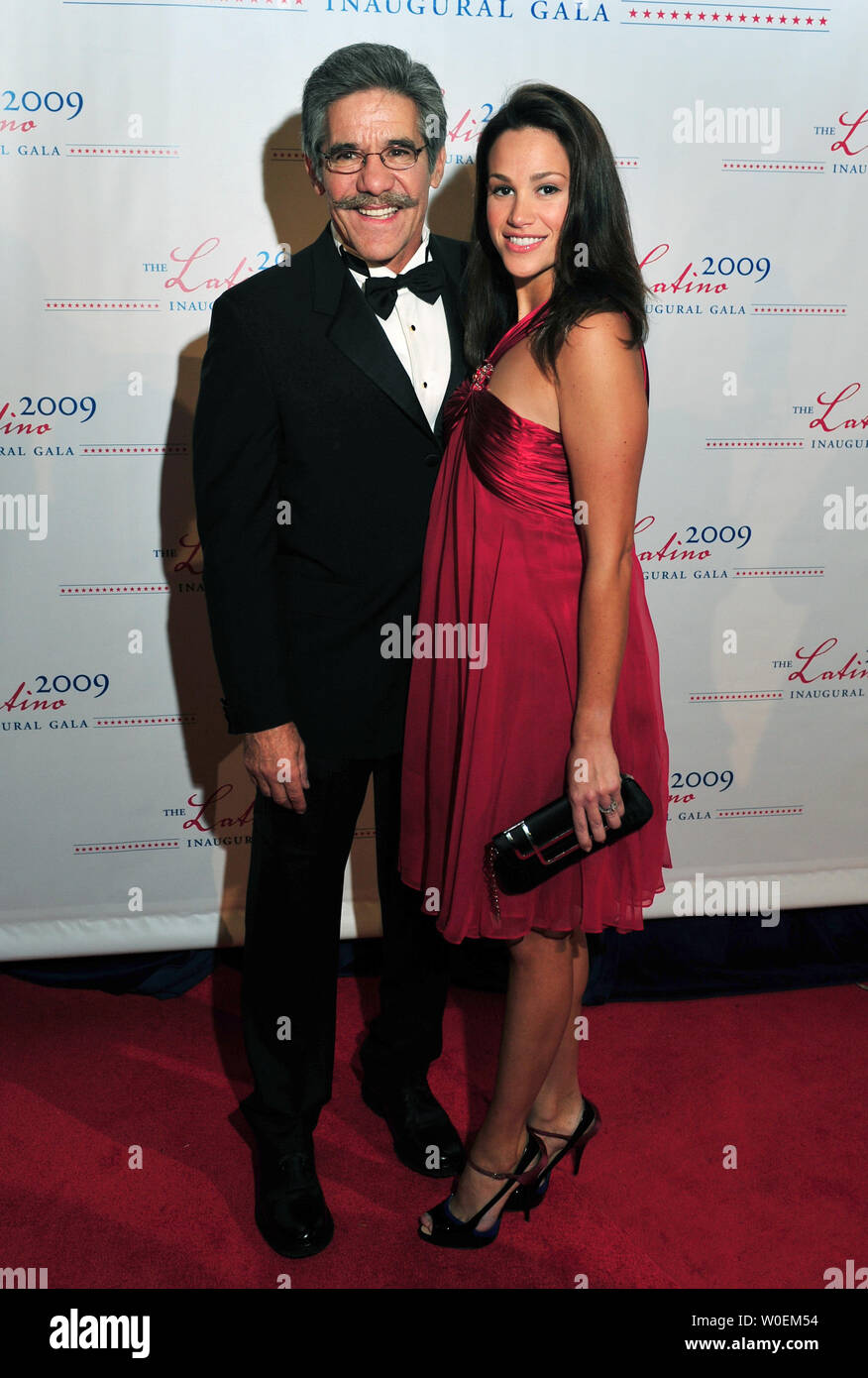 Geraldo River and his wife Erica Levy arrive at the Latino Inaugural ...