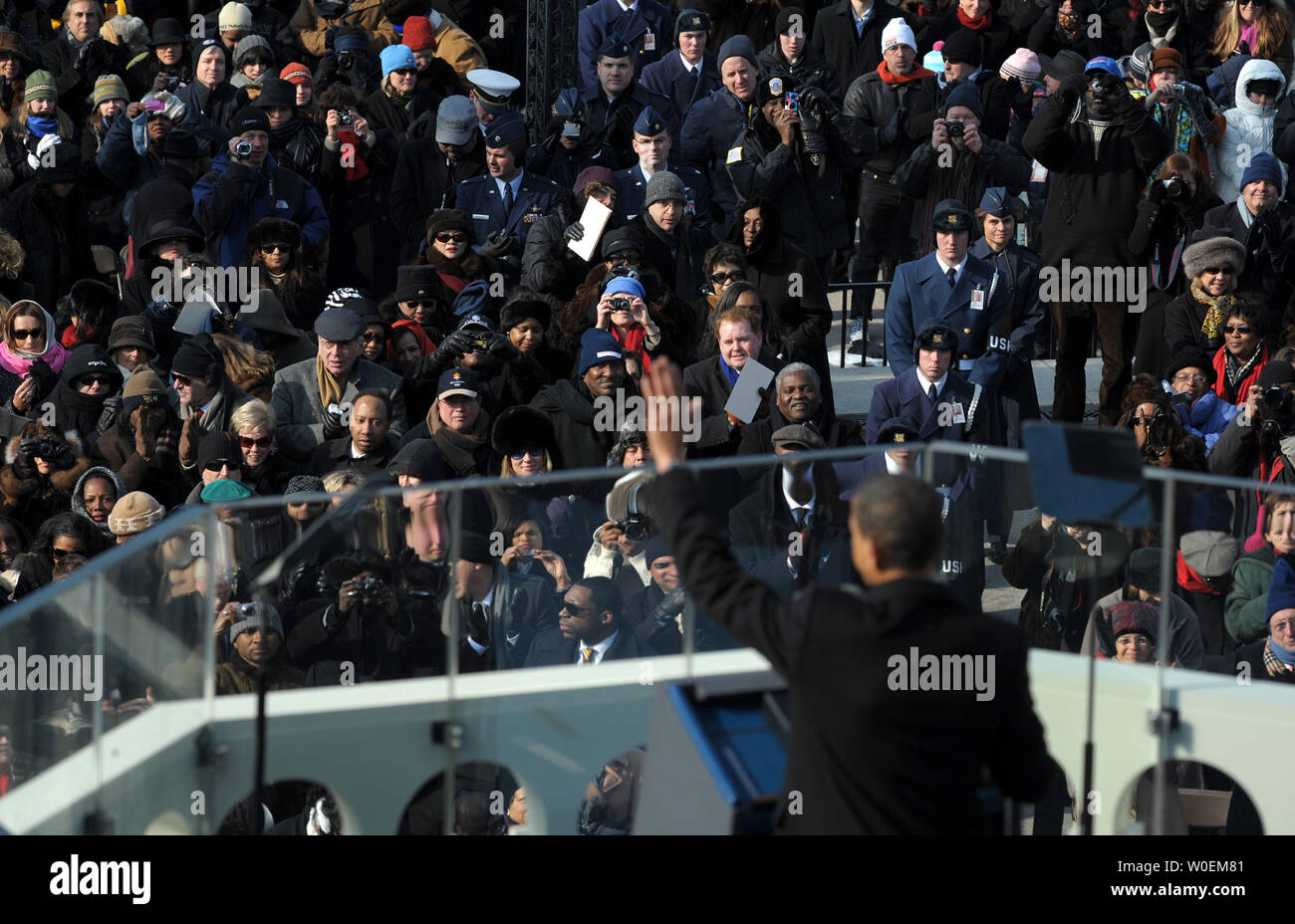 Barack Obama delivers his Inaugural Address after he was sworn in as ...