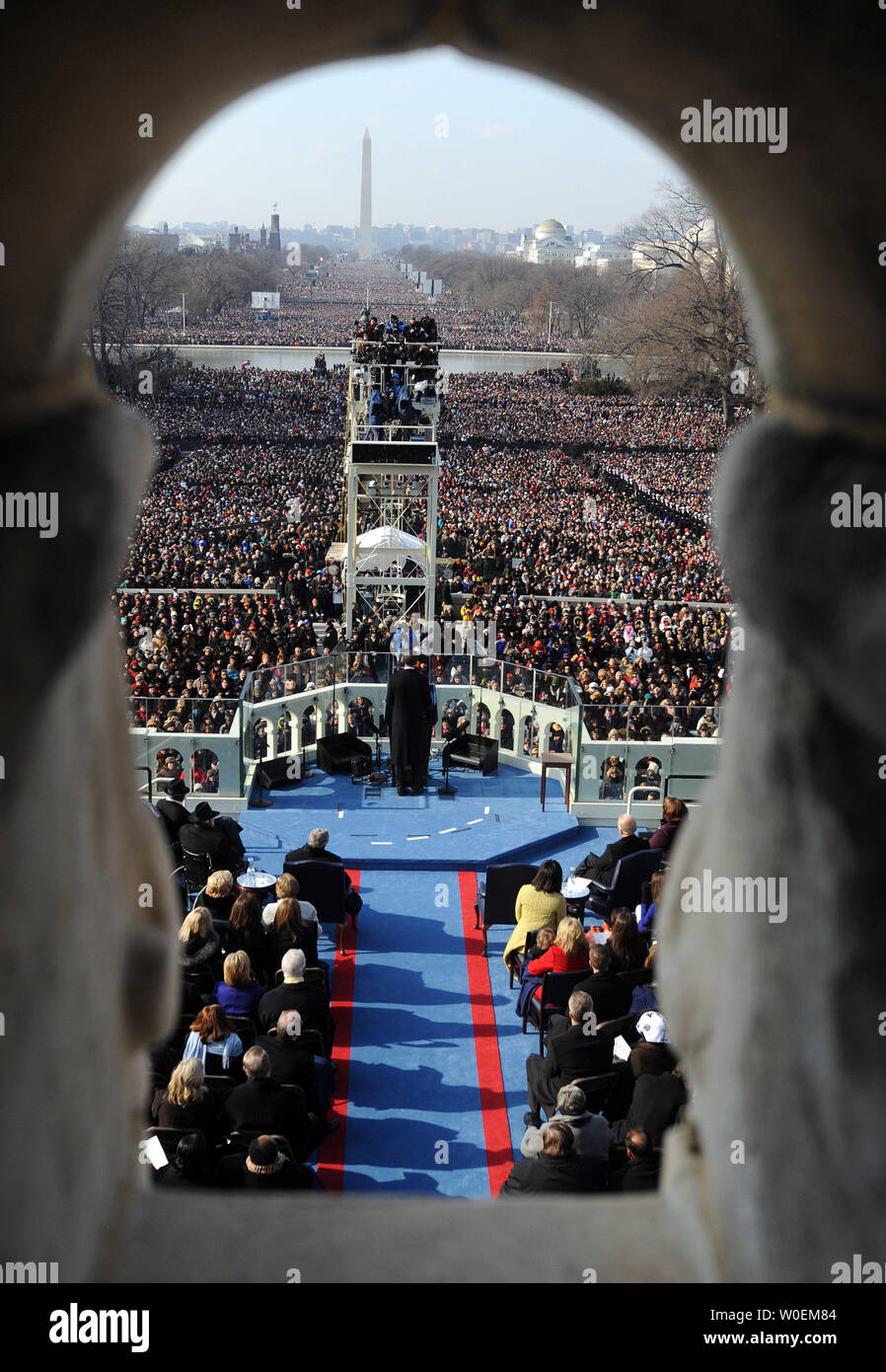 Barack Obama delivers his Inaugural Address after he was sworn in as ...