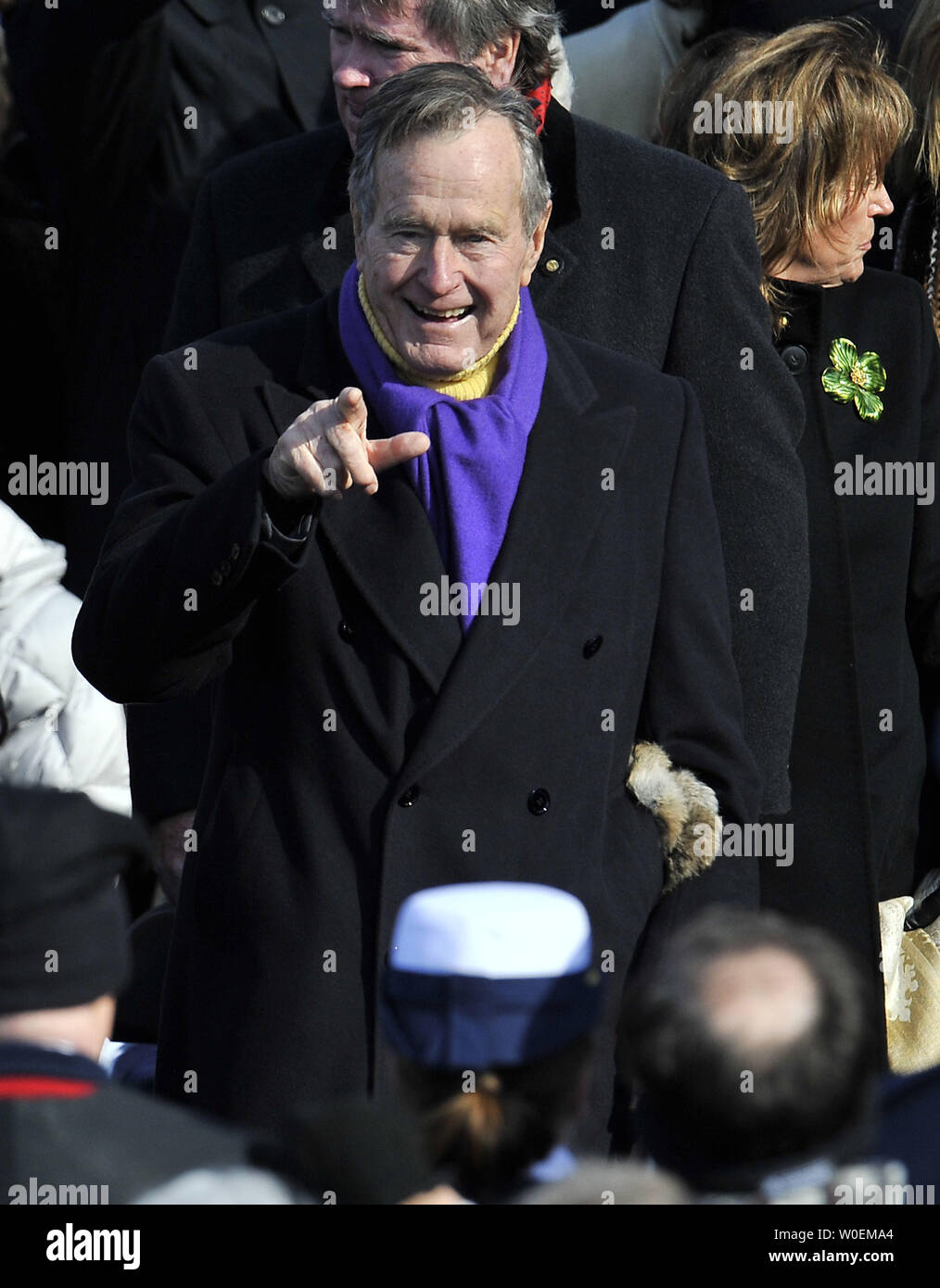 Former President George H. W. Bush attends Barack Obama's Presidential ...