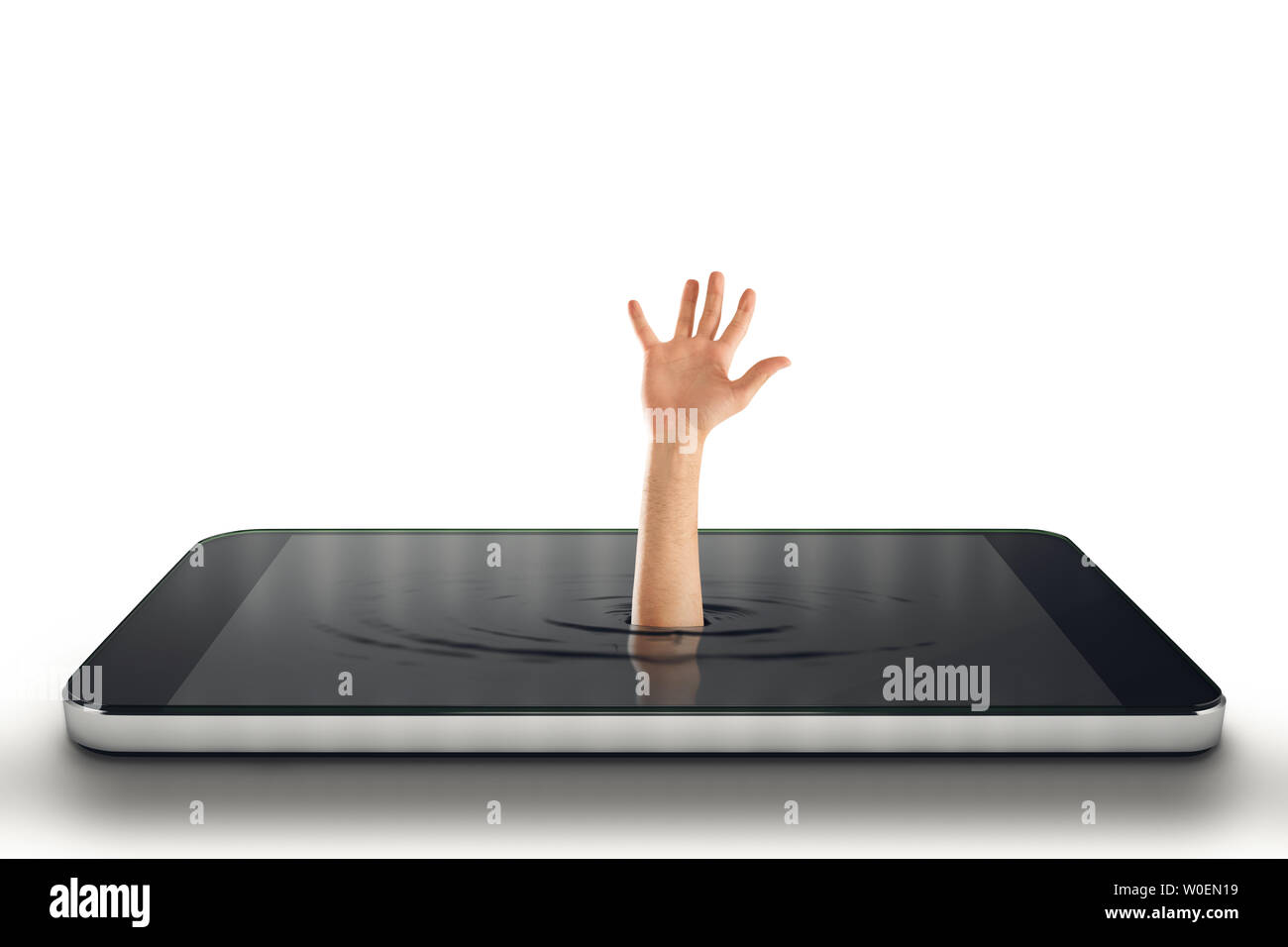 Technology addiction concept. 3D Rendering Stock Photo - Alamy