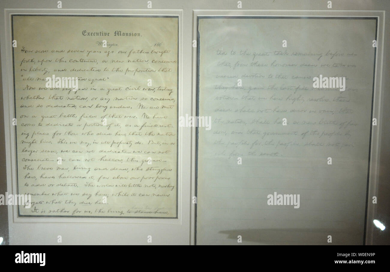 Gettysburg address draft hi-res stock photography and images - Alamy