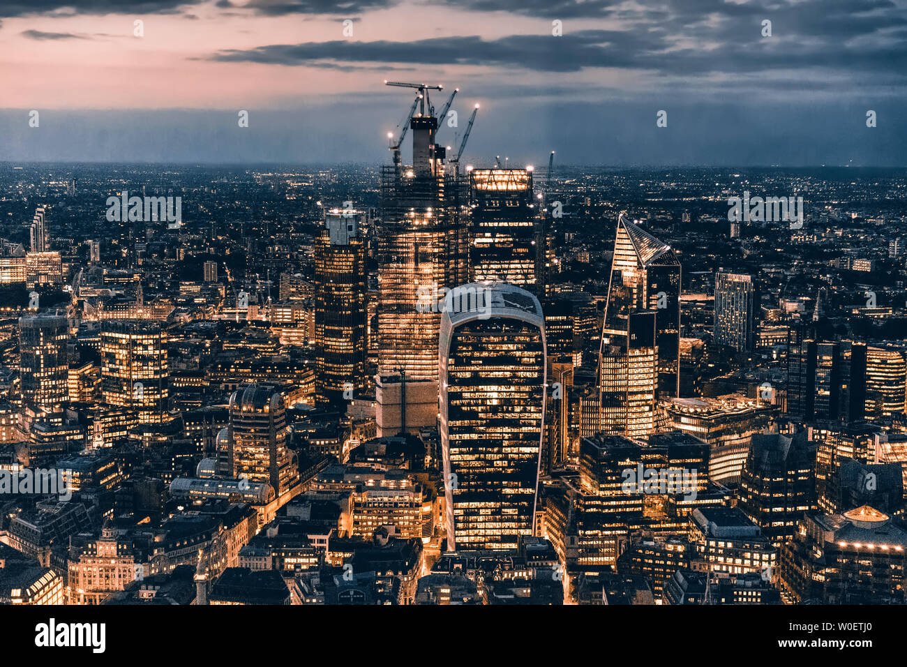 A night view of a prosperous country, a metropolis, a city Stock Photo ...