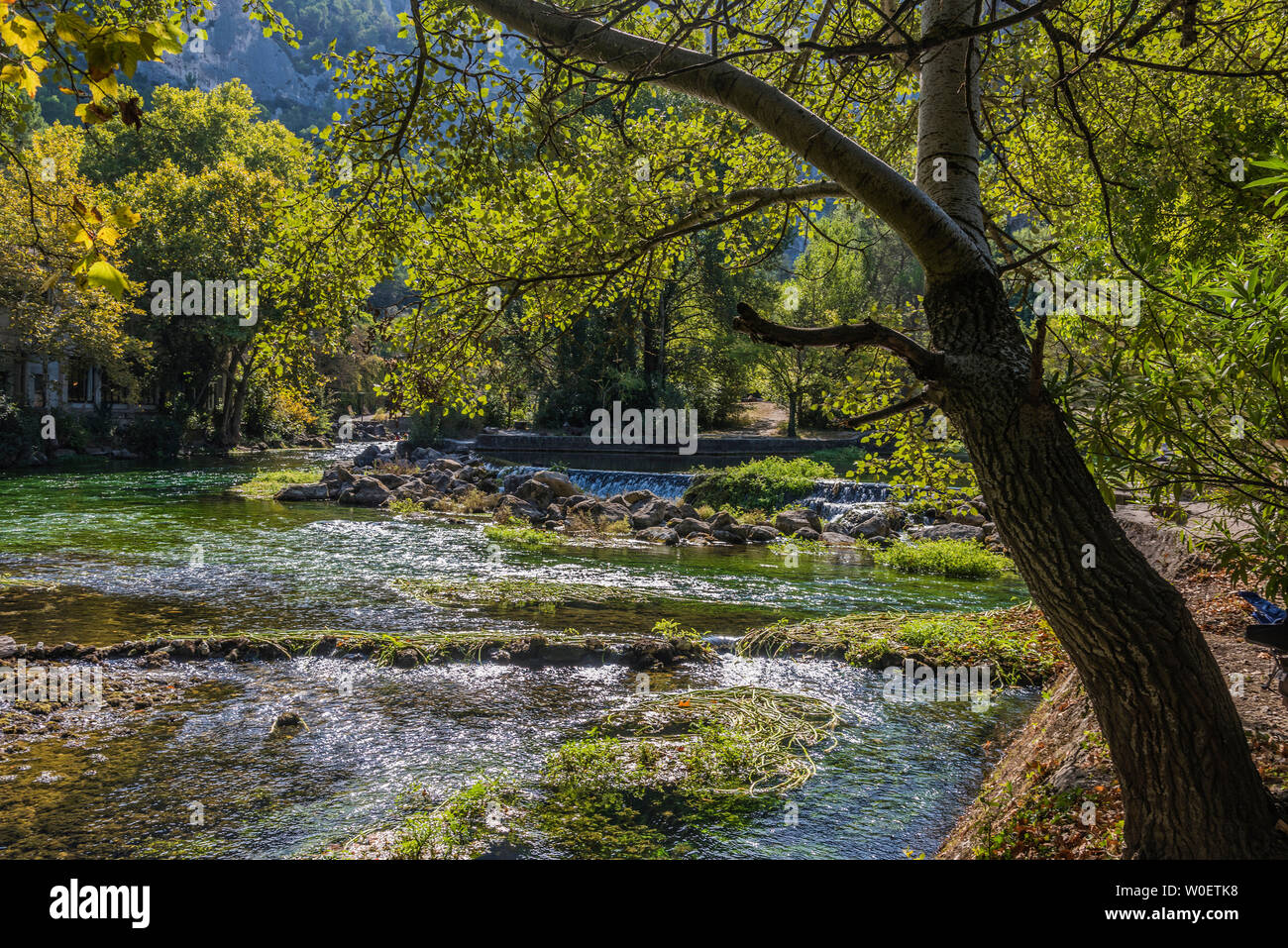 France, Provence, Vaucluse, pays des Sorgues, Fontaine de Vaucluse, the ...