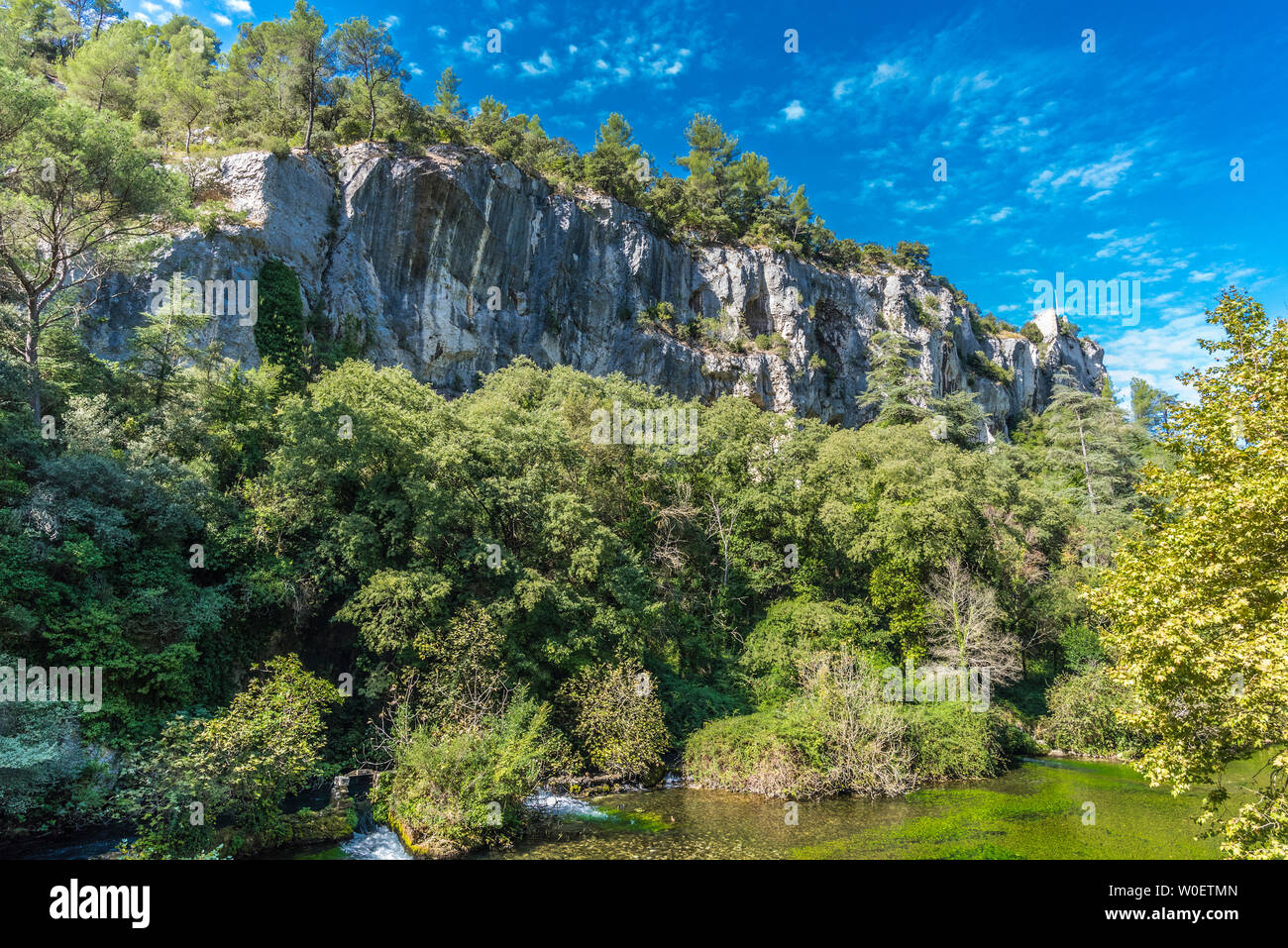 France, Provence, Vaucluse, pays des Sorgues, Fontaine de Vaucluse, the ...