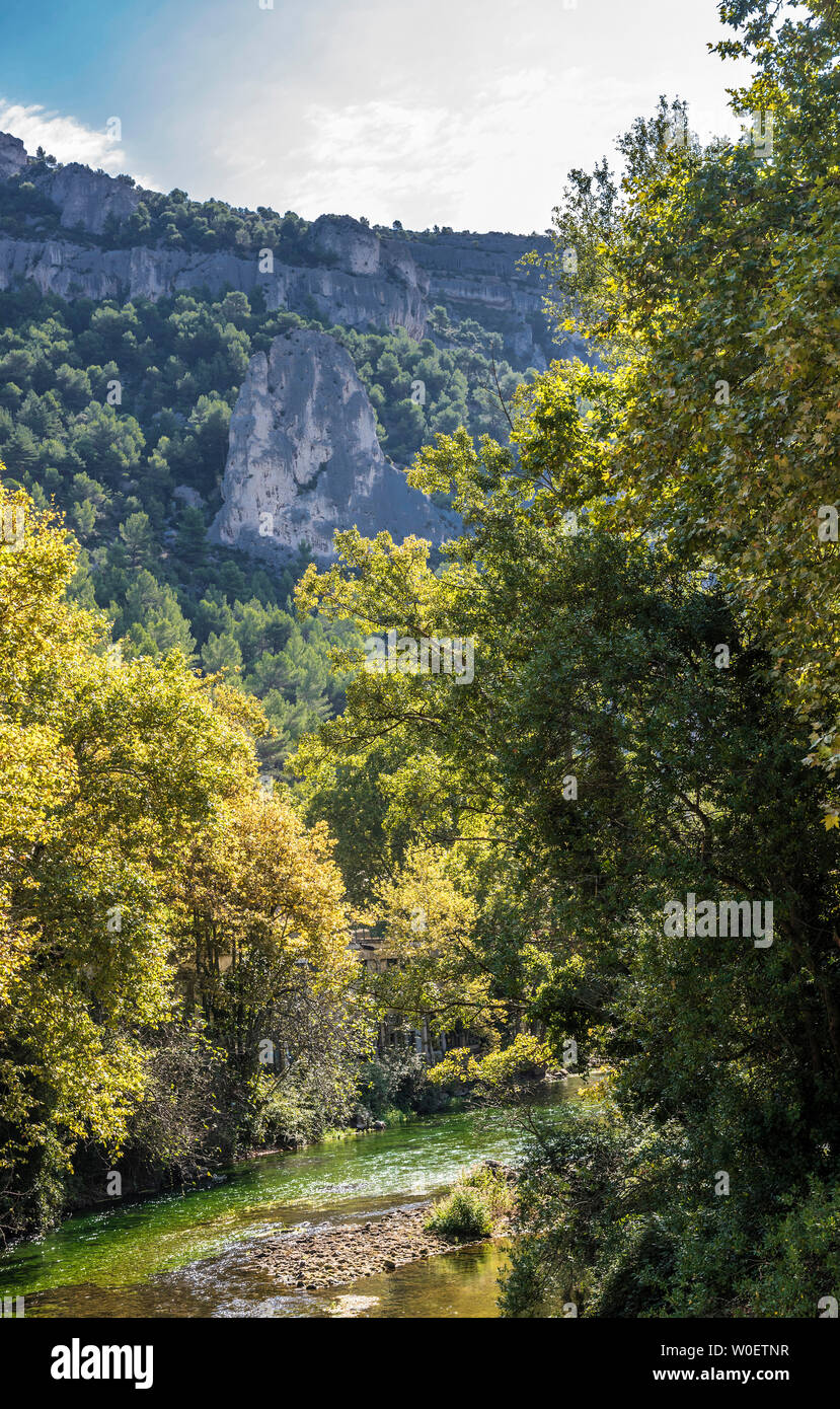 France, Provence, Vaucluse, pays des Sorgues, Fontaine de Vaucluse, the ...