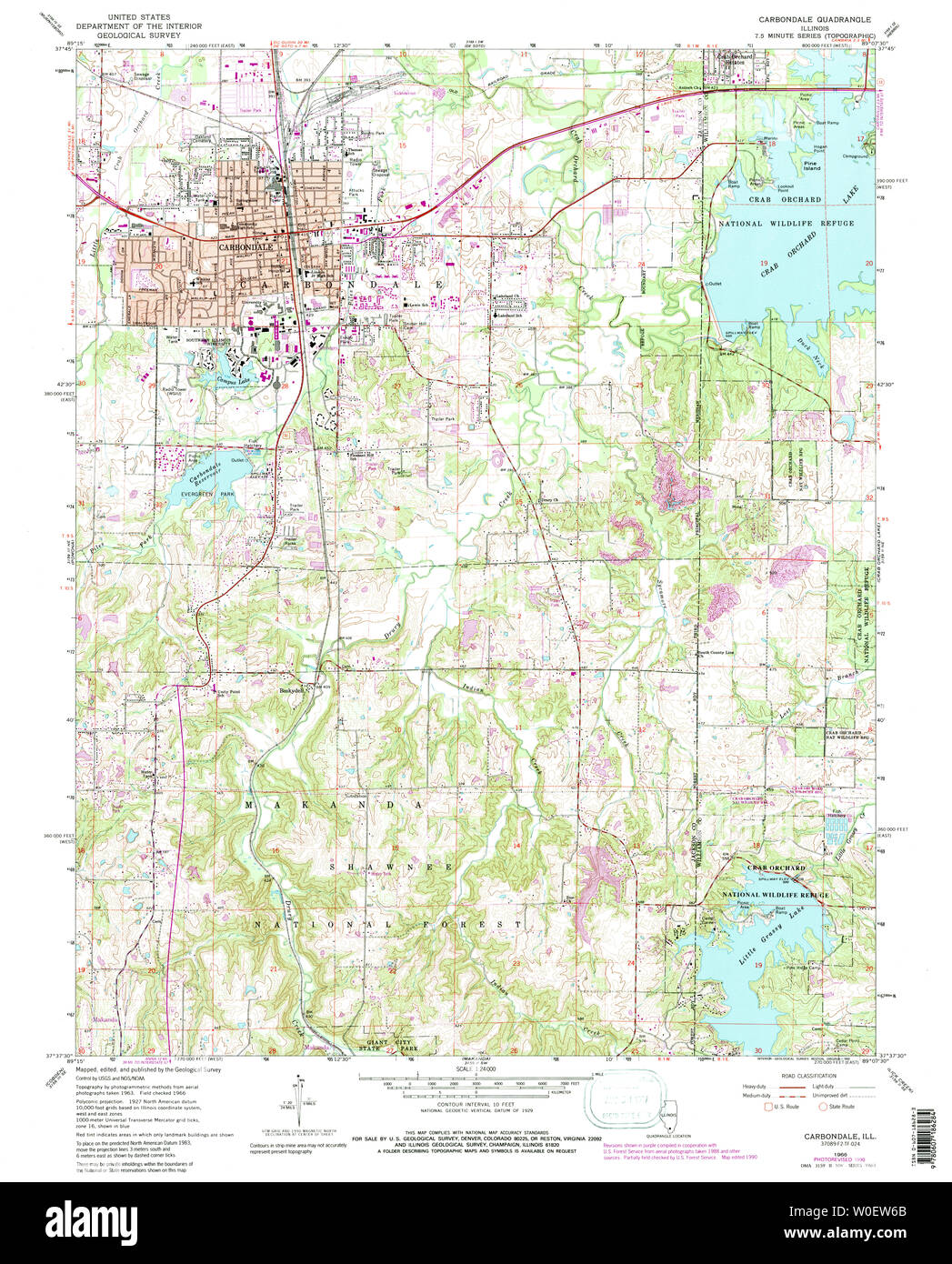 Carbondale map hi-res stock photography and images - Alamy