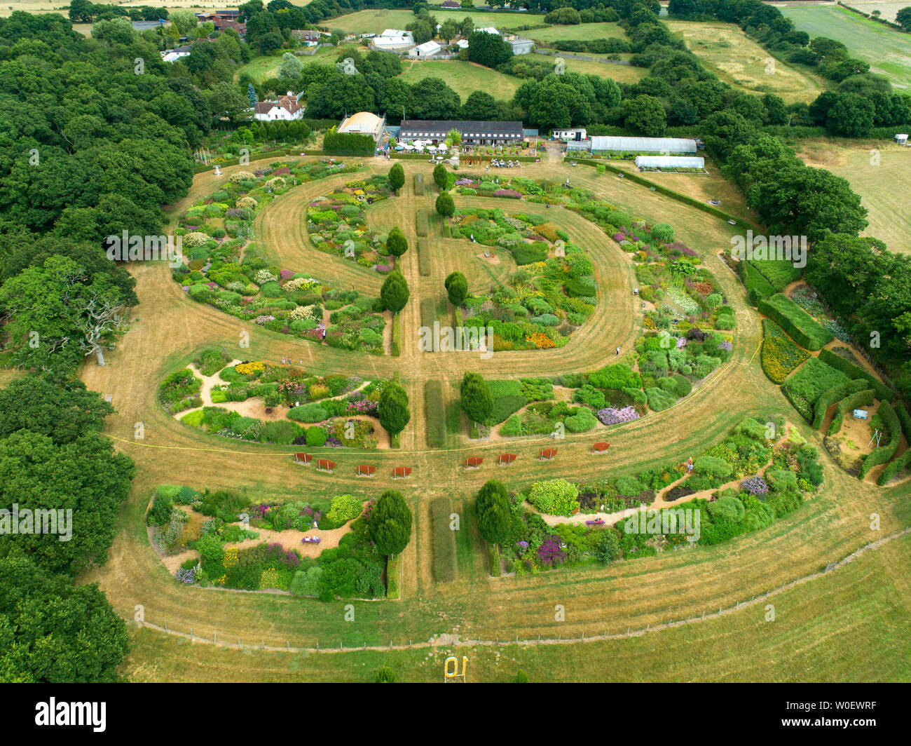 United Kingdom, England. Sussex Prairie Garden Stock Photo - Alamy