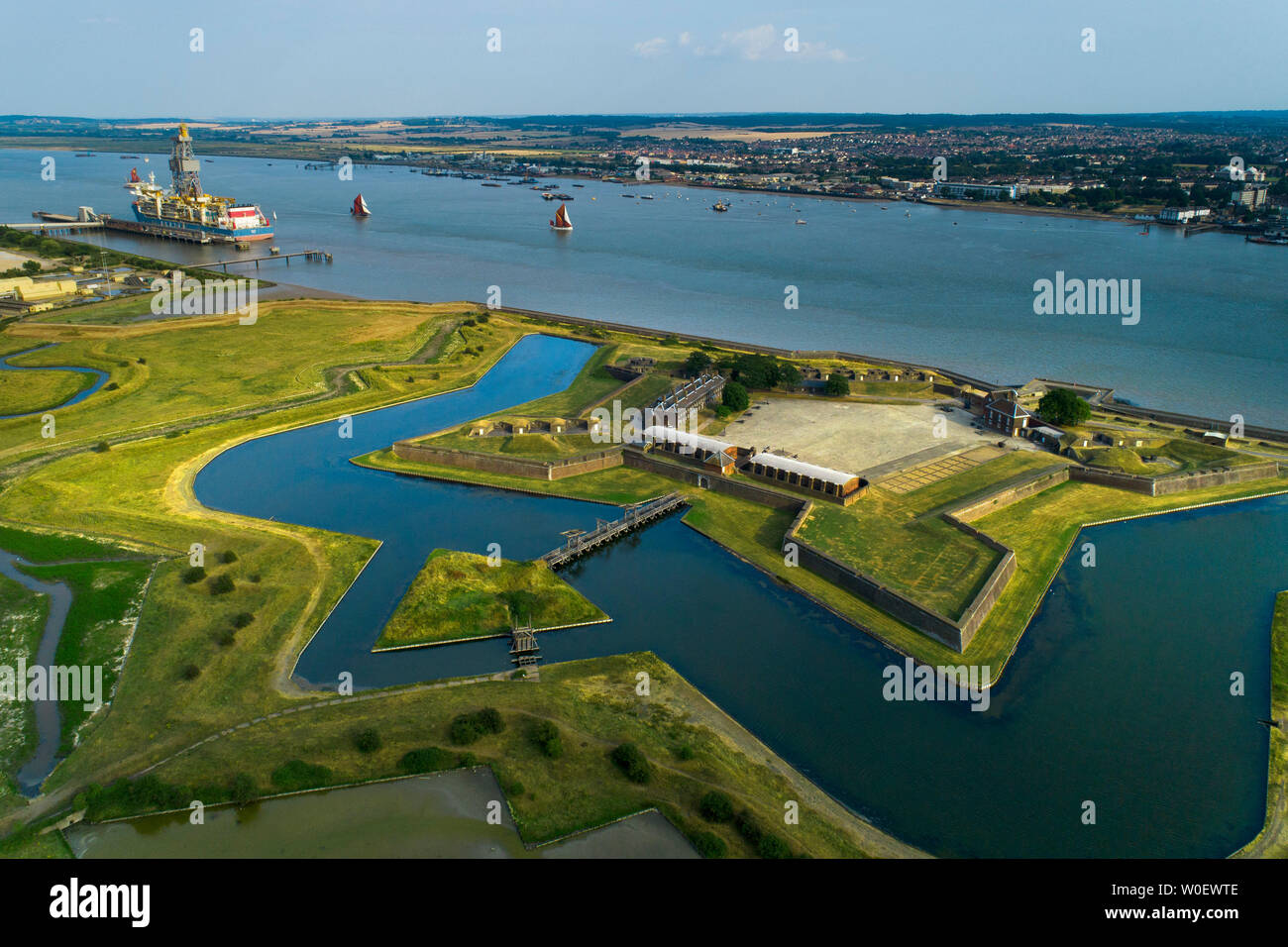 United Kingdom, England. Tilbury, Thermark Bulwark, West Tilbury ...