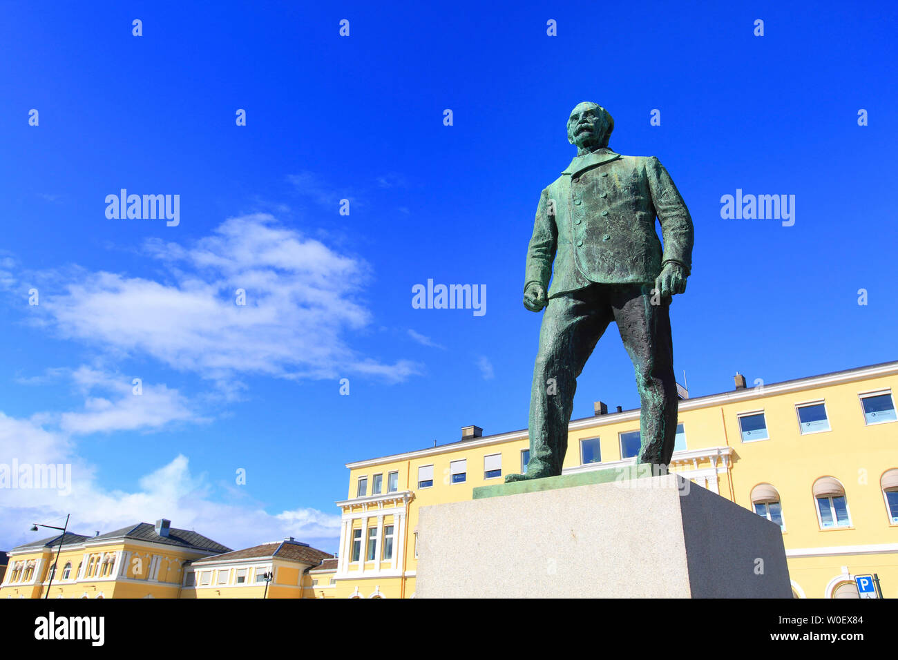 Europe,Norway, Trondheim. Carl Adolf Dahl Statue Stock Photo - Alamy