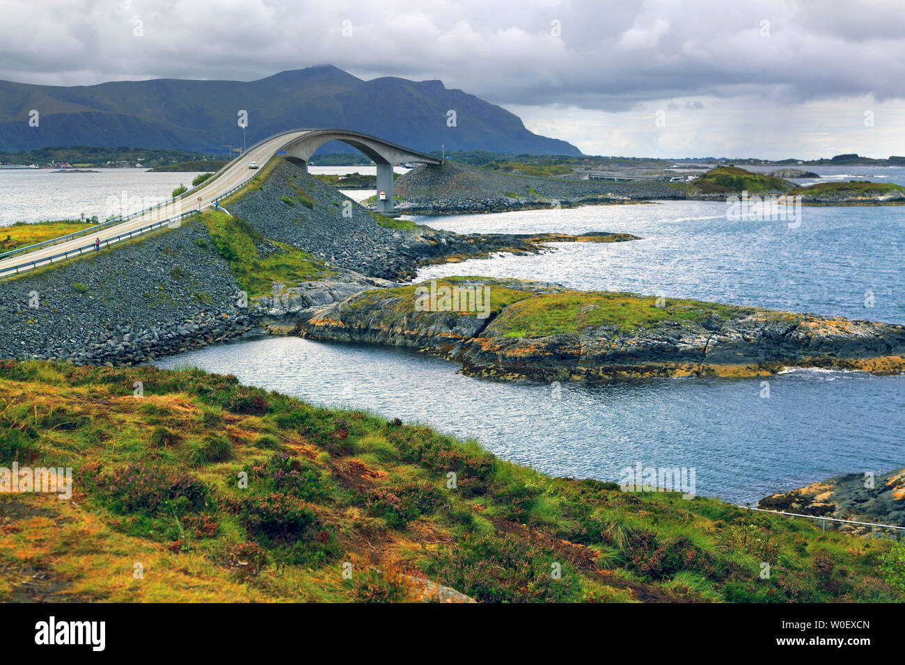Europe, Norway, Atlantic Ocean Road. Storseisundet Bridge Stock Photo ...