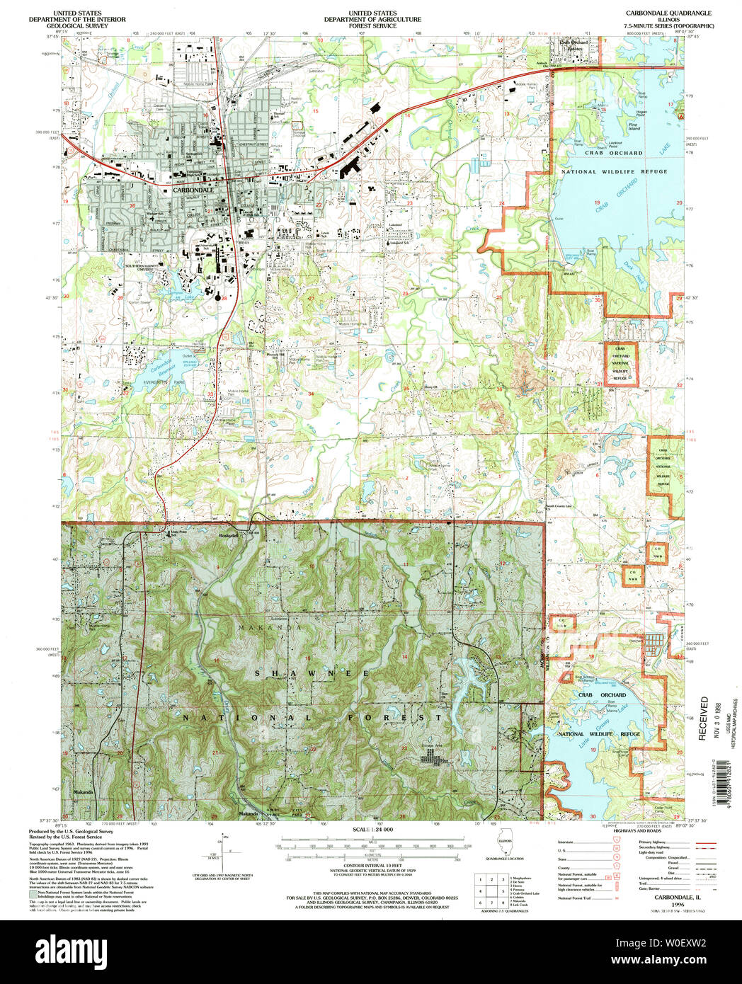 Carbondale map Cut Out Stock Images & Pictures - Alamy
