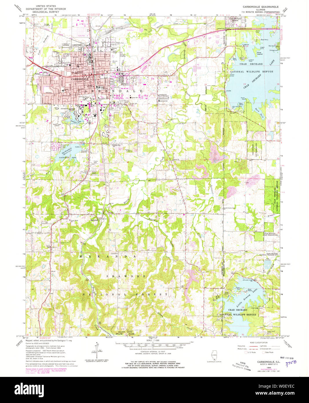 Carbondale map hi-res stock photography and images - Alamy