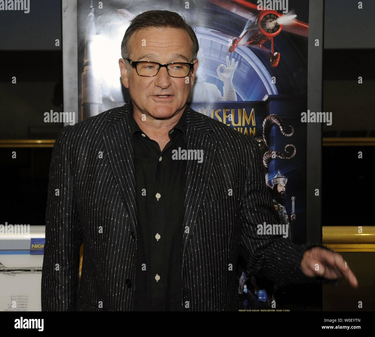 Robin Williams arrives for a screening of "Night at the Museum: Battle ...