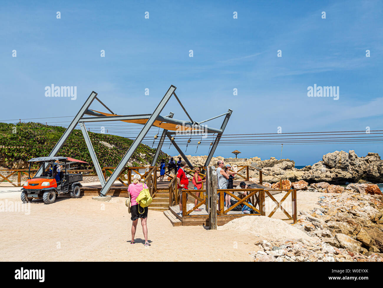 LABADEE, HAITI - February 19, 2017: Labadee is a port located on the ...