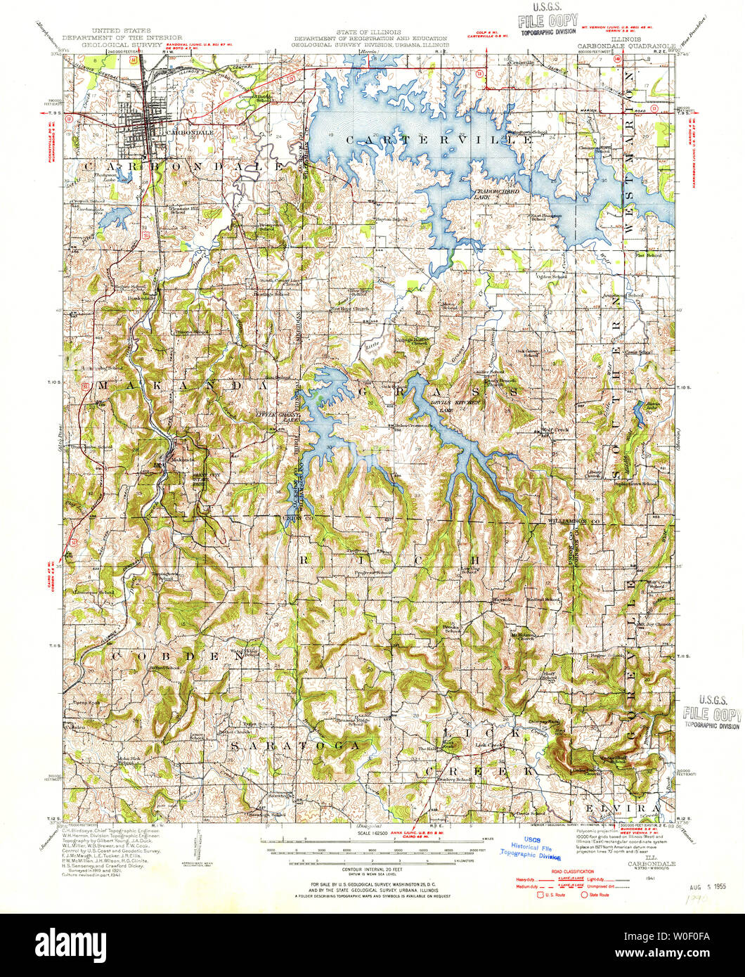 Carbondale illinois map hi-res stock photography and images - Alamy