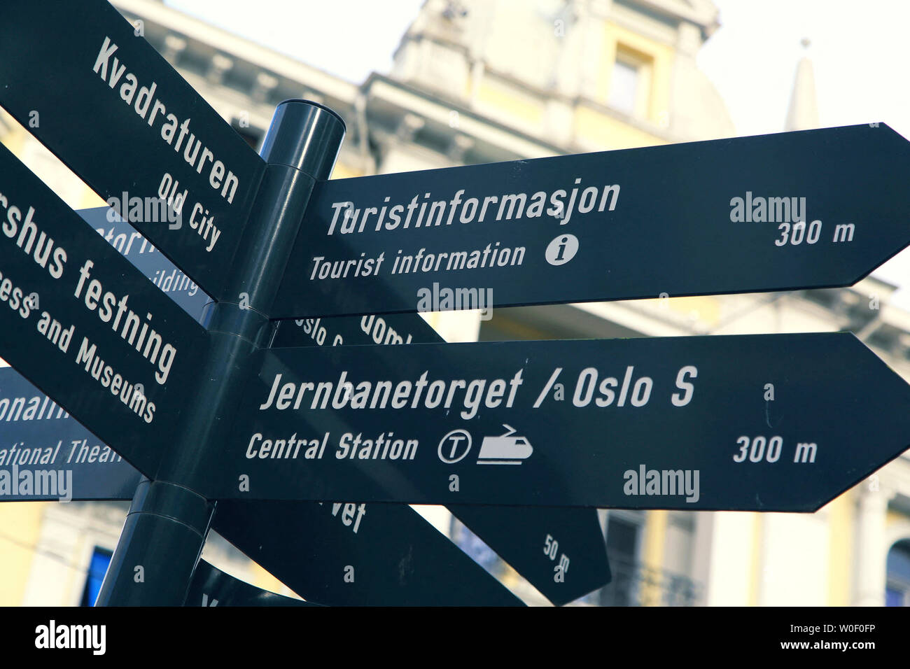 Norway, Oslo, tourism sign Stock Photo - Alamy