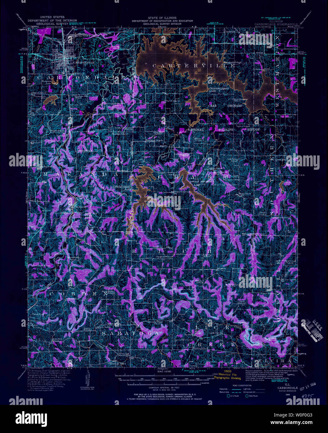 Carbondale illinois map hi-res stock photography and images - Alamy