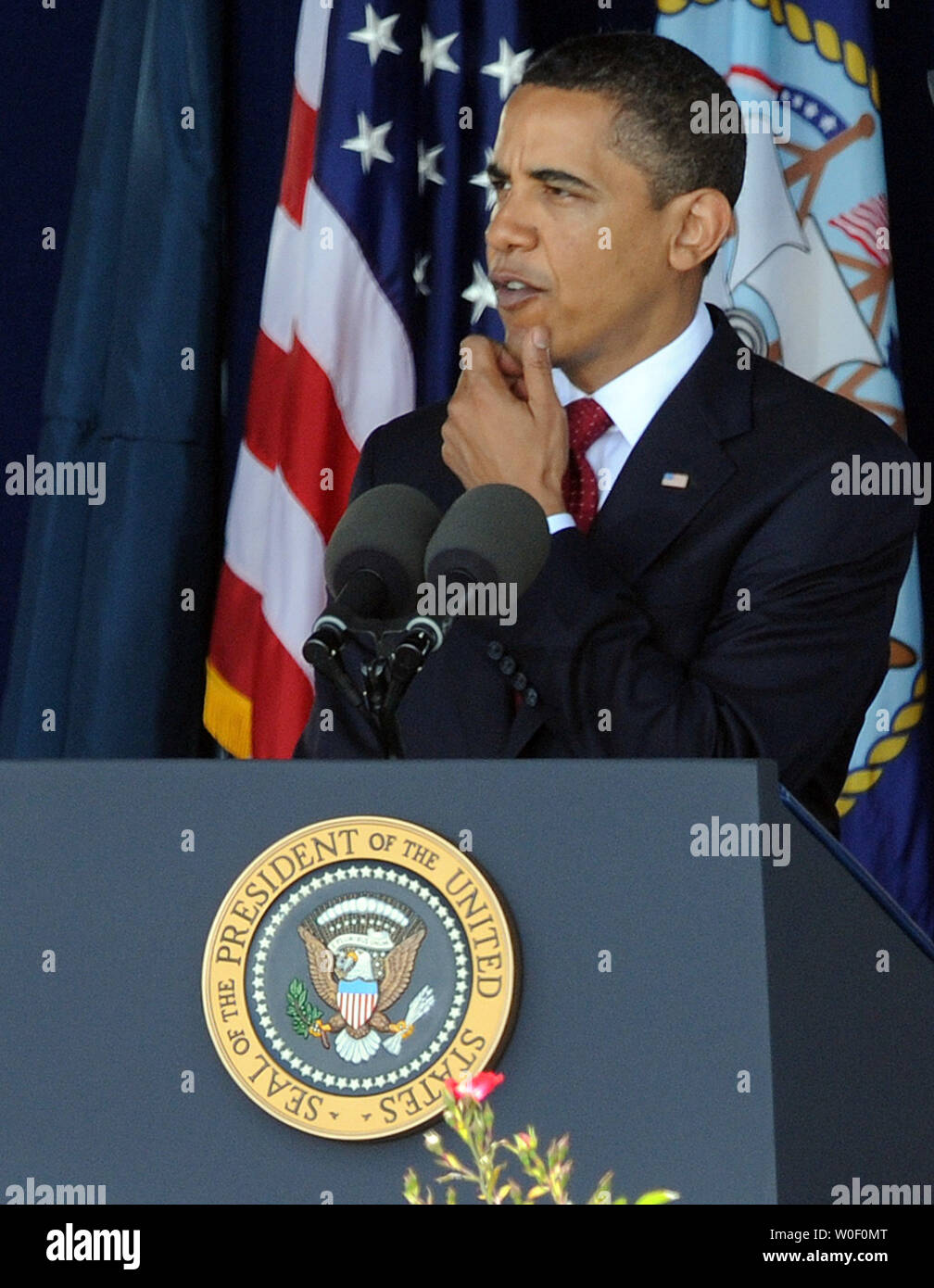 U.S. President Barack Obama speaks during the U.S. Naval Academy ...