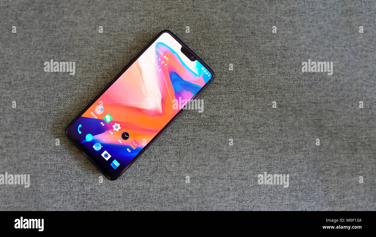 One plus cell phone six Stock Photo - Alamy