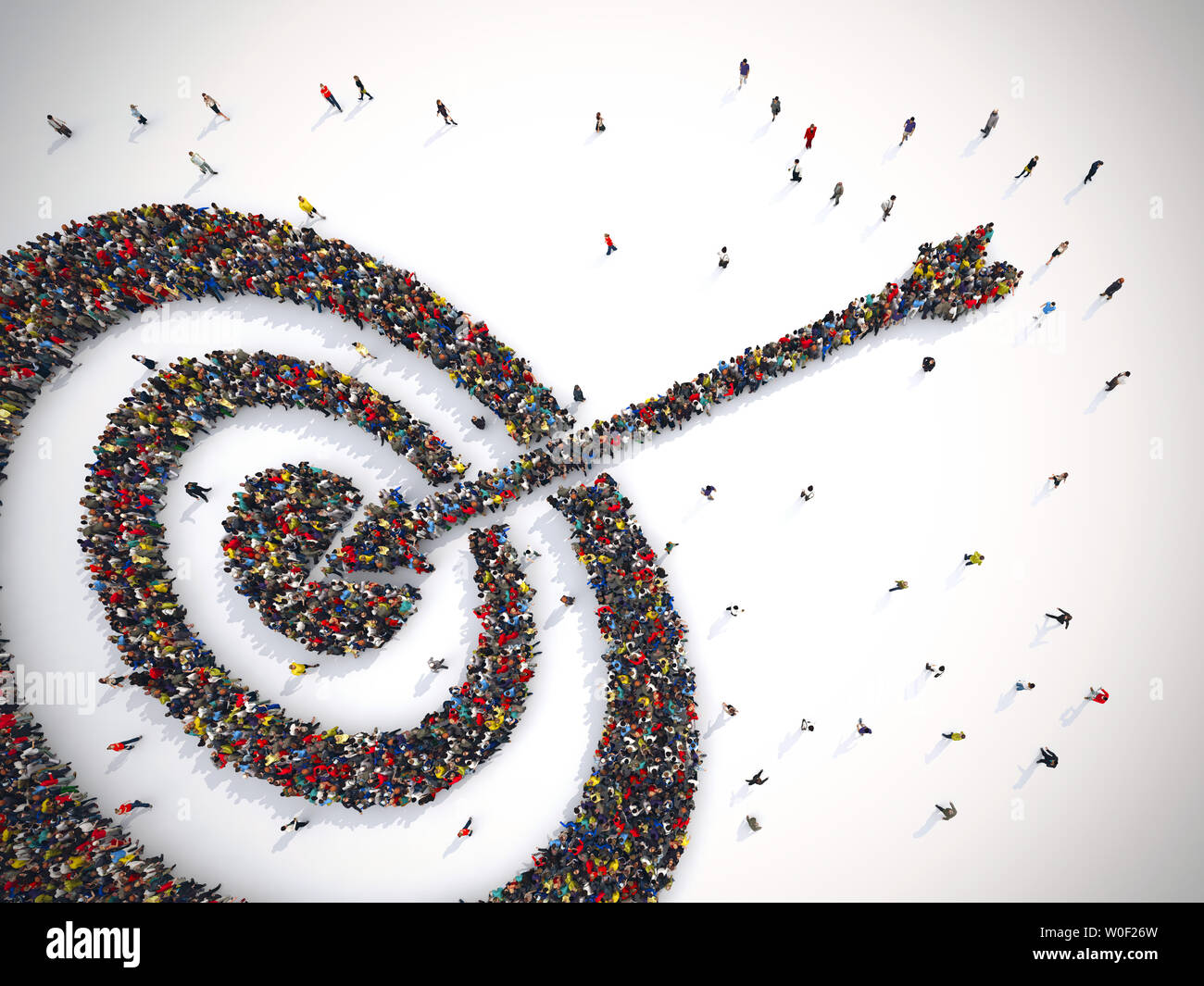Target people. 3D Rendering Stock Photo - Alamy