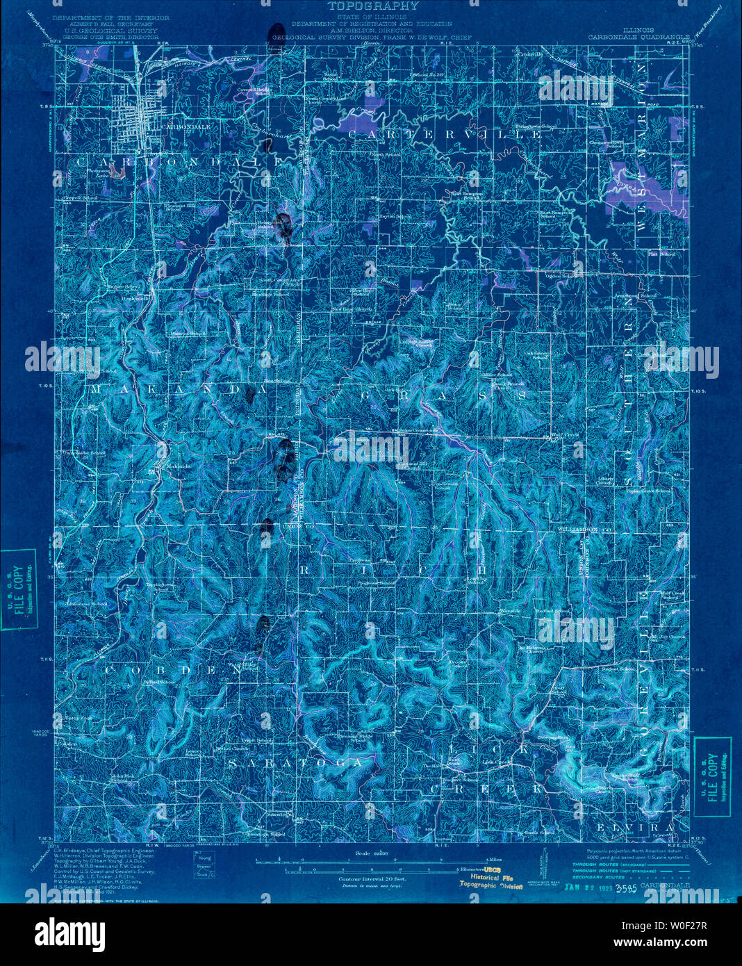 Carbondale illinois map hi-res stock photography and images - Alamy