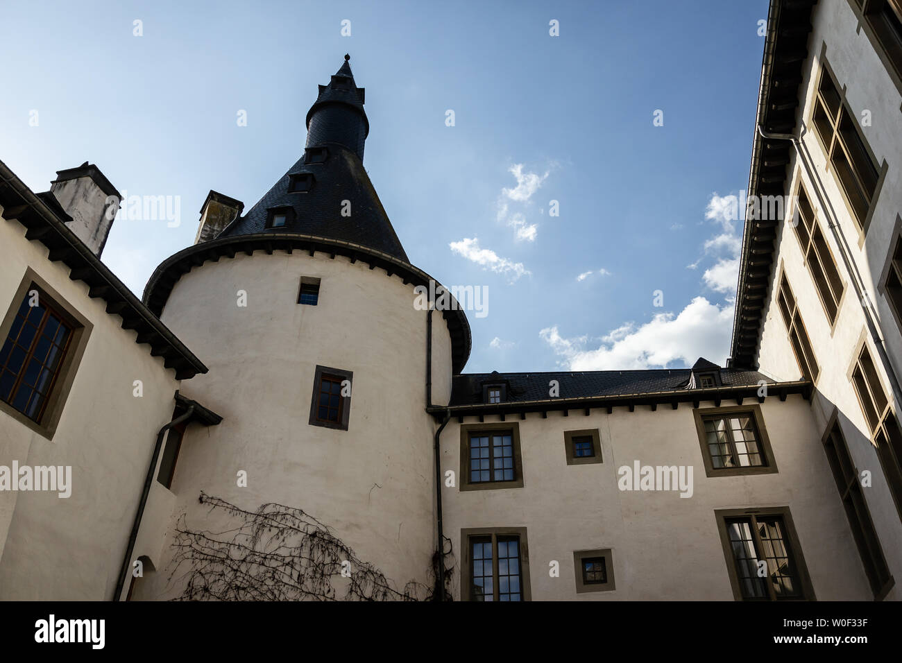 Medieval castle in Clervaux, Luxembourg Stock Photo - Alamy