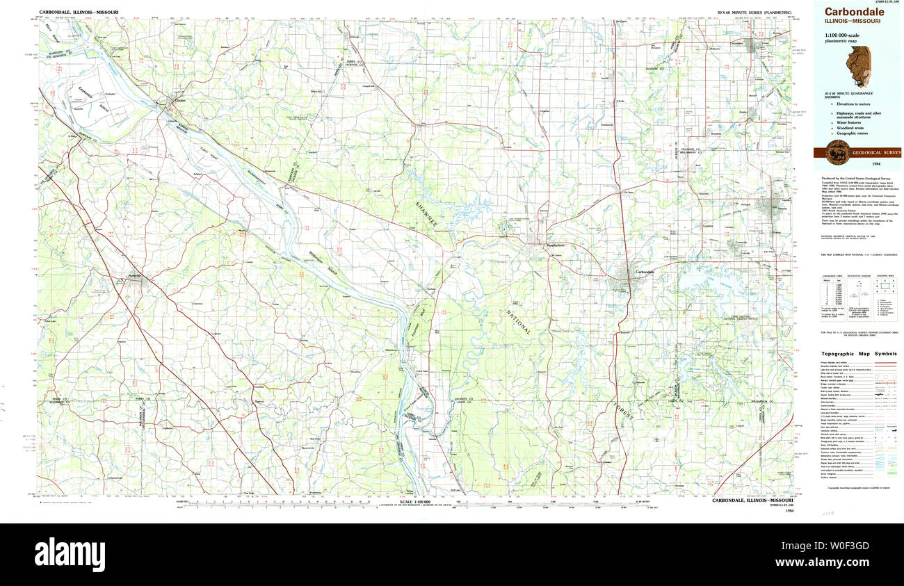 Carbondale illinois map hi-res stock photography and images - Alamy