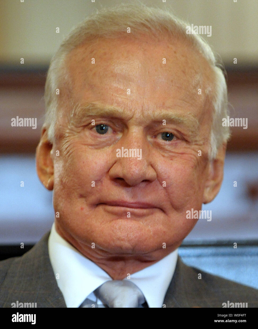 Astronaut Edwin Eugene "Buzz" Aldrin, Jr., attends an event marking the ...