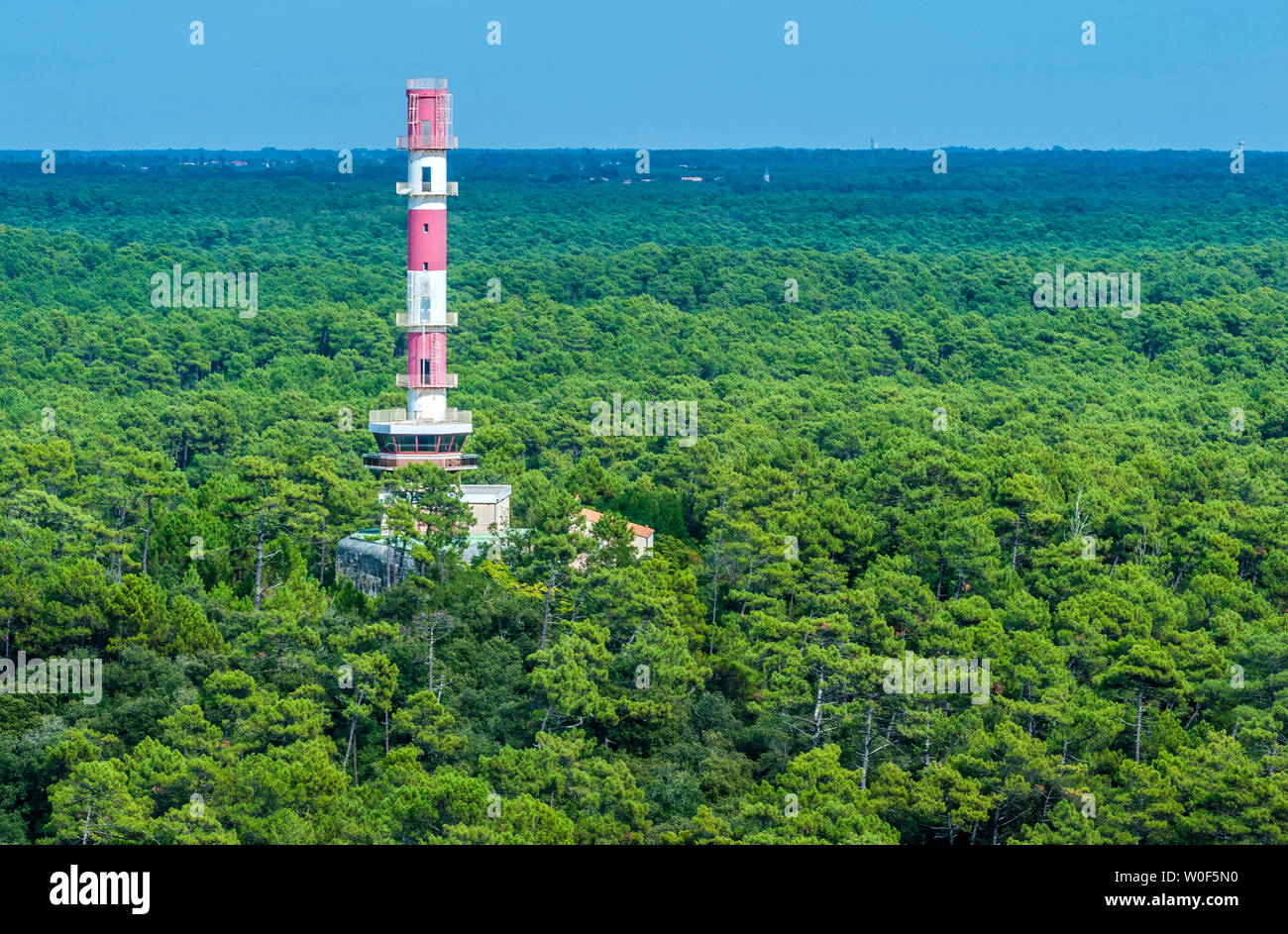 France, Charente-Maritime, view from the lighthouse of la Coubre (1905 ...