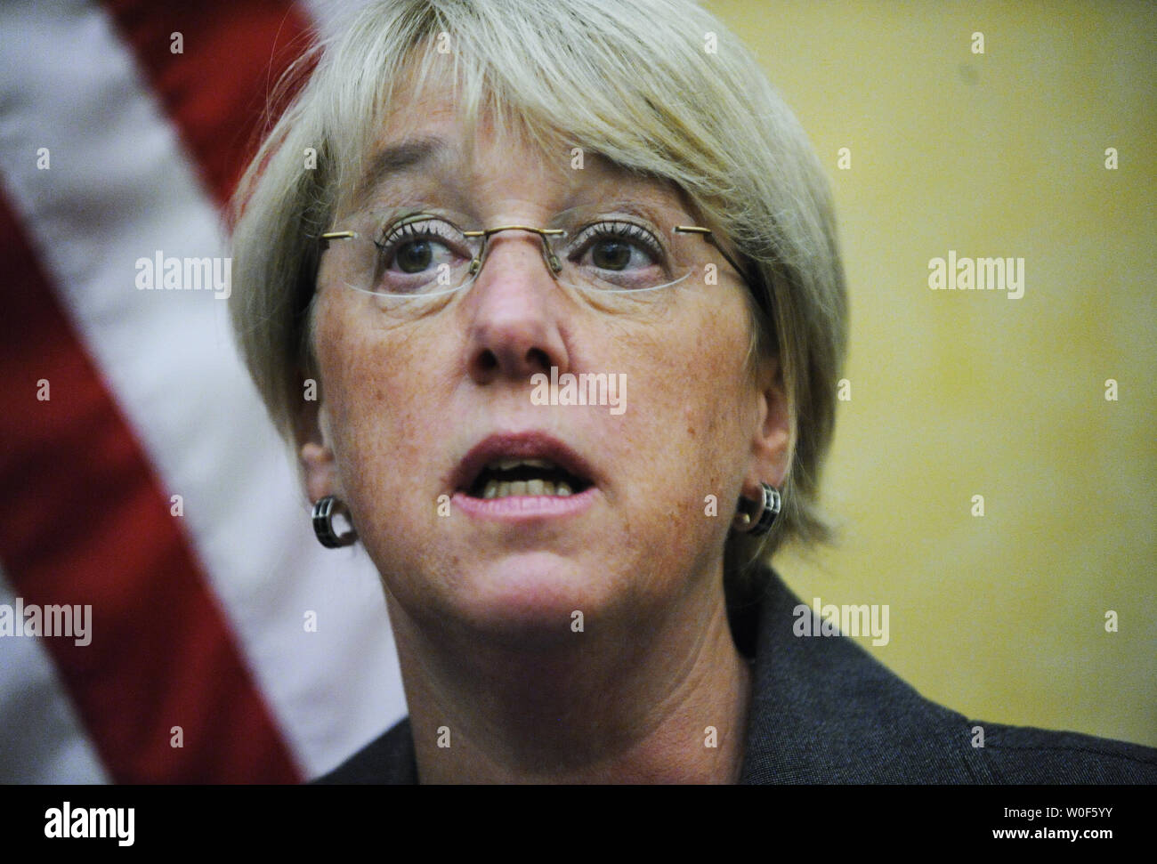 Sen. Patty Murray (D-WA) speaks at a news conference calling on ...