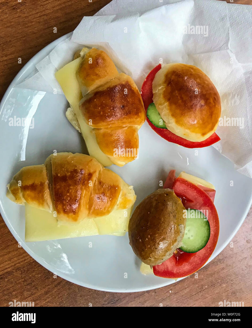 Different Types of Croissants Breakfast Snack Stock Photo - Alamy