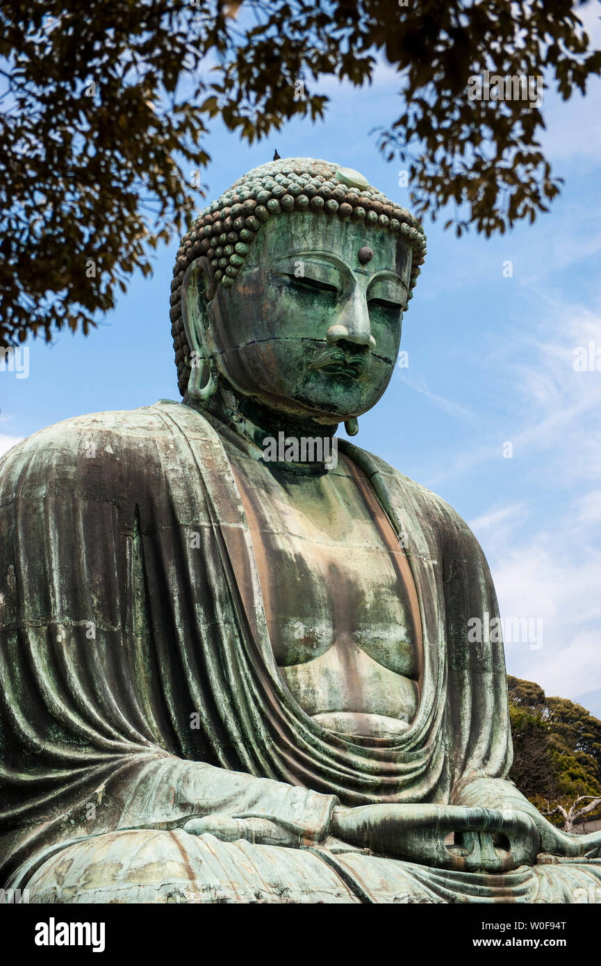 Daibutsu the monumental statue of Buddha, Kamakura, Japan Stock Photo ...