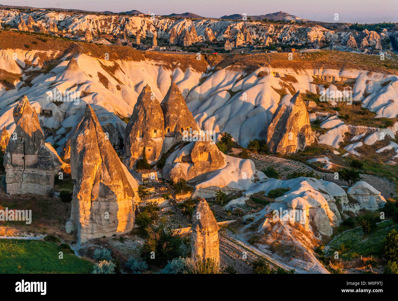Turkey, Goreme National park and rock sites of Cappadocia, tuff cones ...