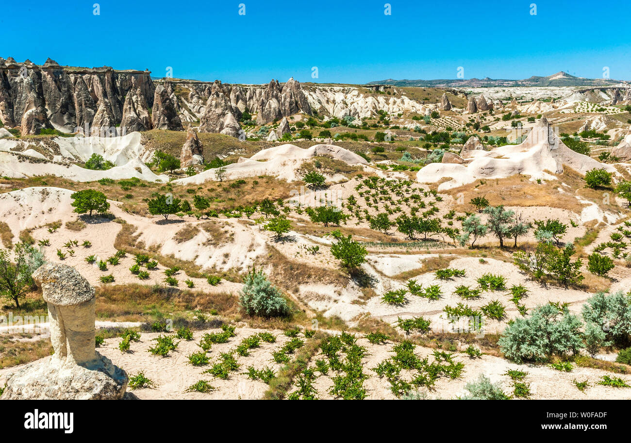 Turkey, Goreme National park and the rock sites of Cappadocia, hoodoos ...