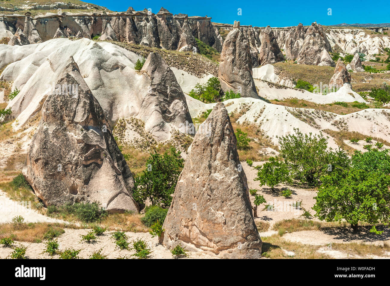 Turkey, Goreme National park and the rock sites of Cappadocia, hoodoos ...