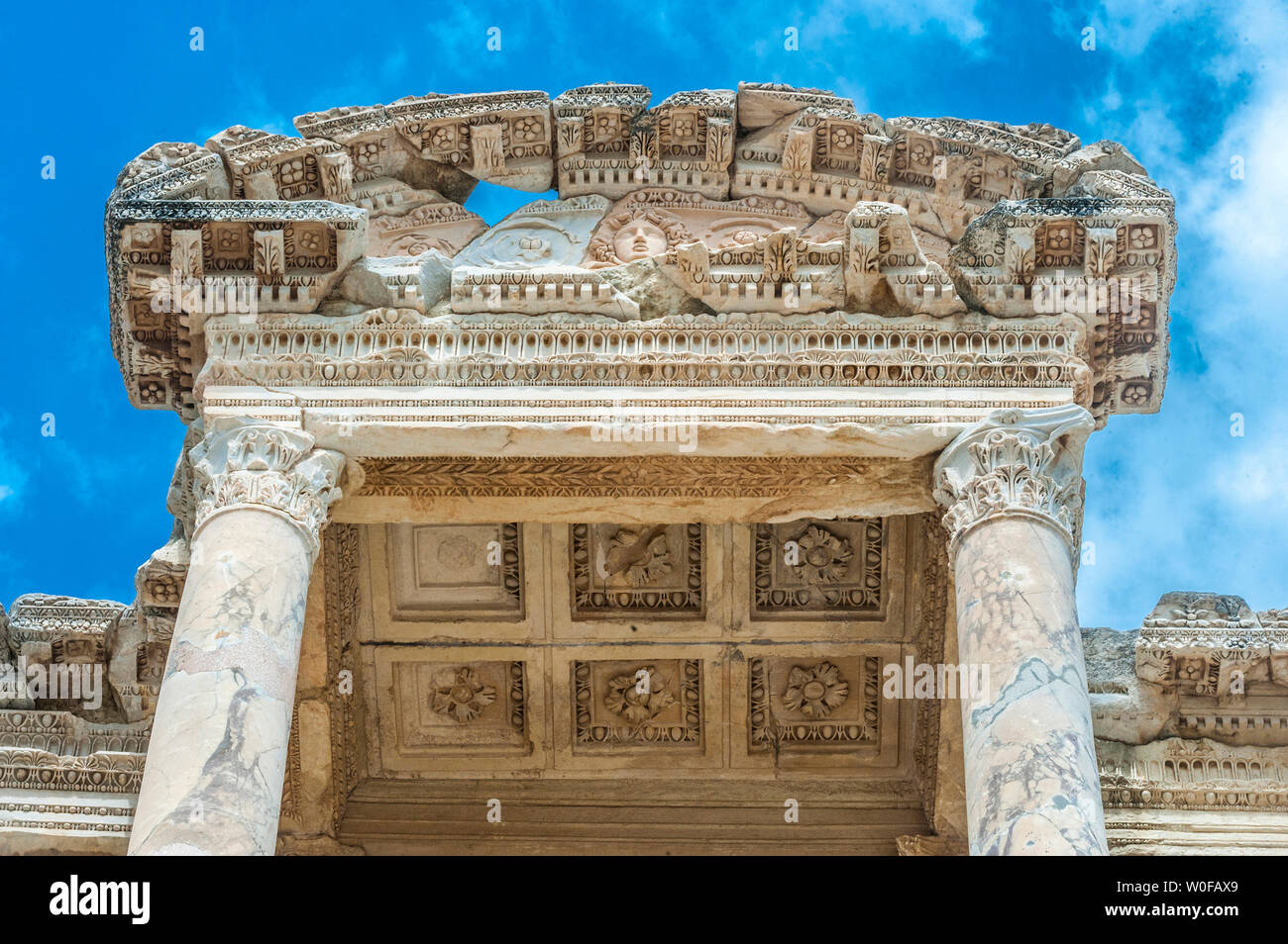Turkey, Roman archeological site of Ephesus (4th century BC, important ...