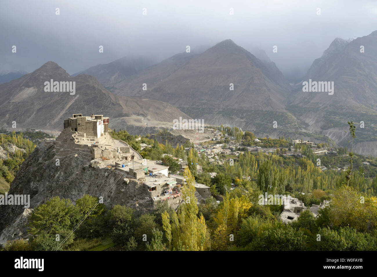 Pakistan, Gilgit Baltistan, Karimabad City, Hunza Valley, View of ...
