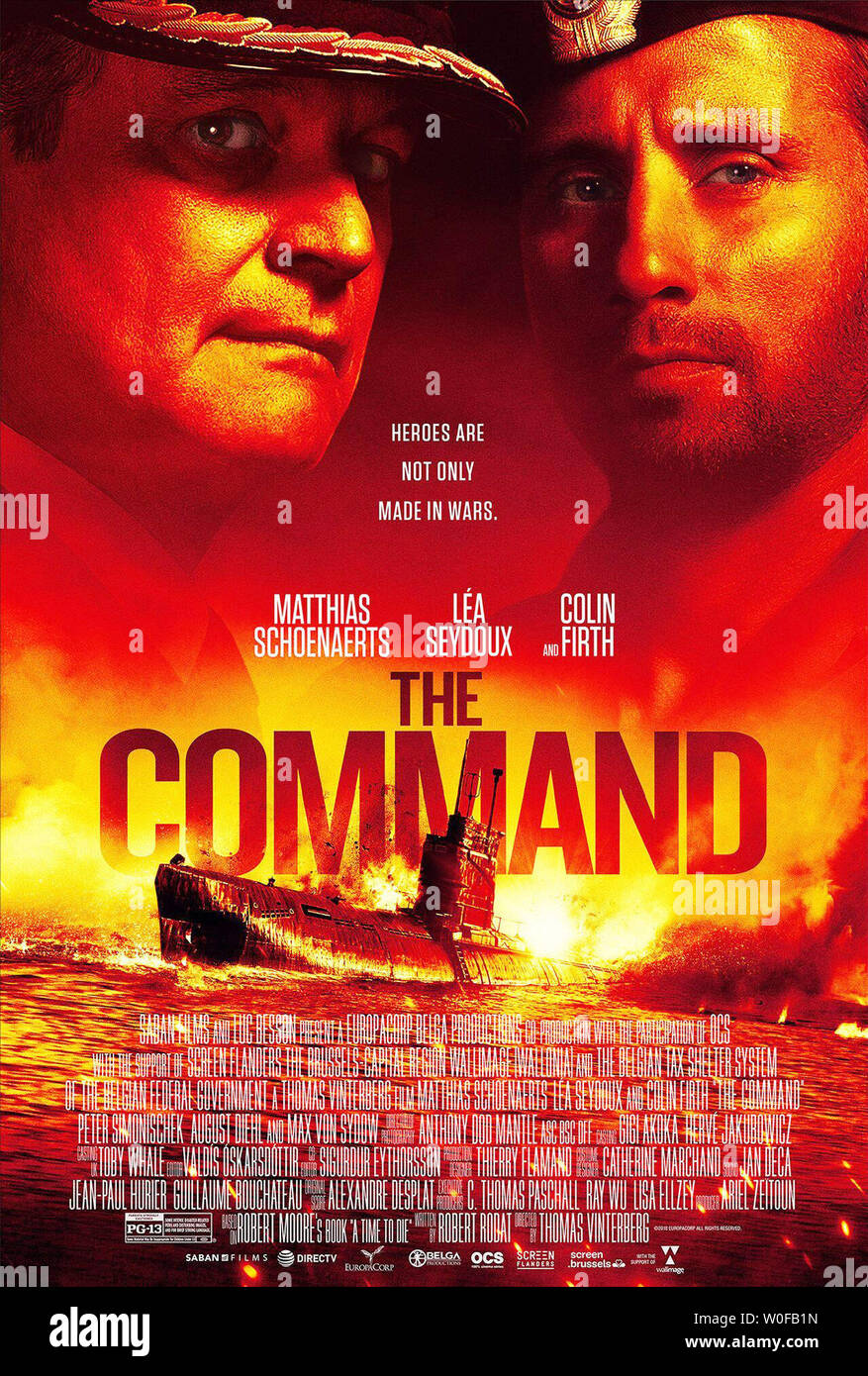 THE COMMAND, (aka KURSK), US poster, from left: Colin Firth, Matthias Schoenaerts, 2018. © Saban ...
