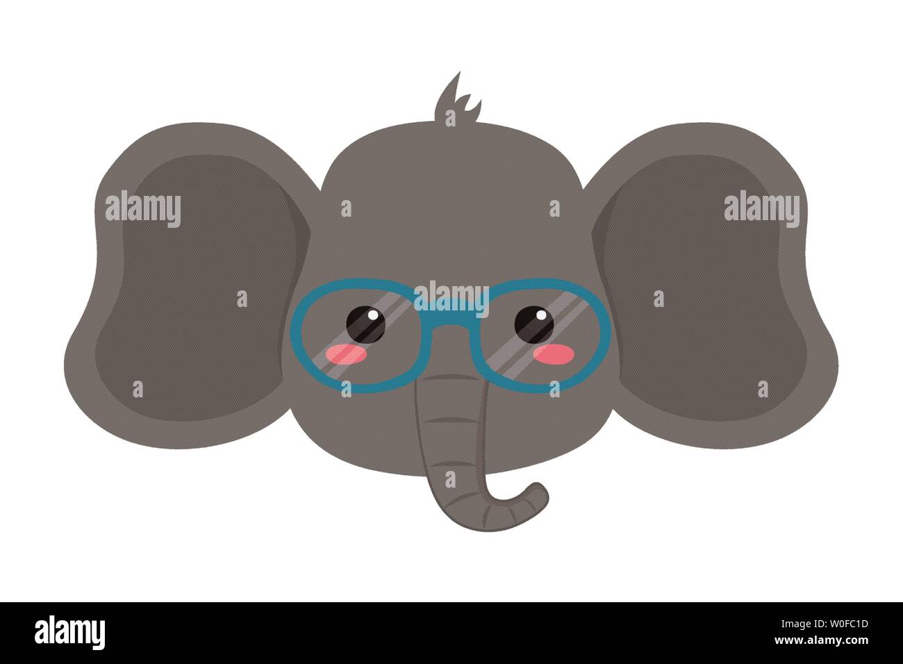 Elephant cartoon design, Animal cute zoo life nature and fauna theme ...