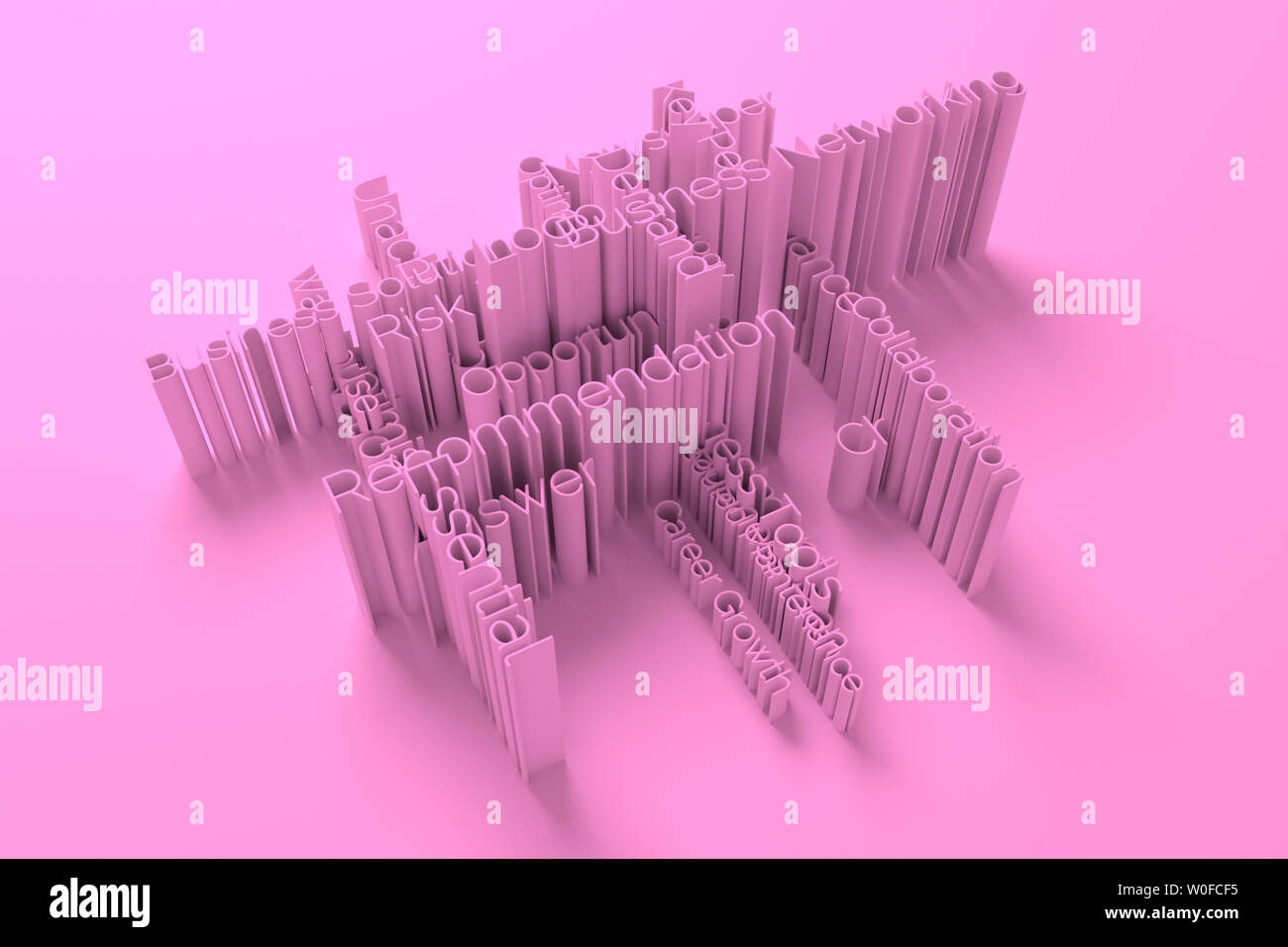 3D business keyword and words cloud. For web page, graphic design ...