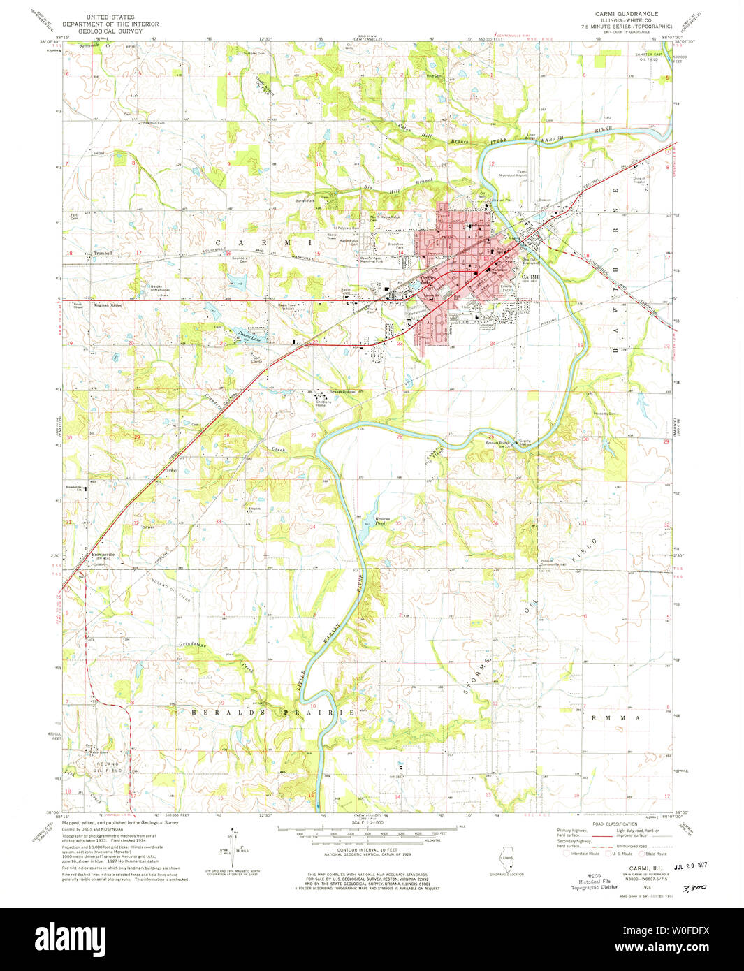 Carmi map hi-res stock photography and images - Alamy