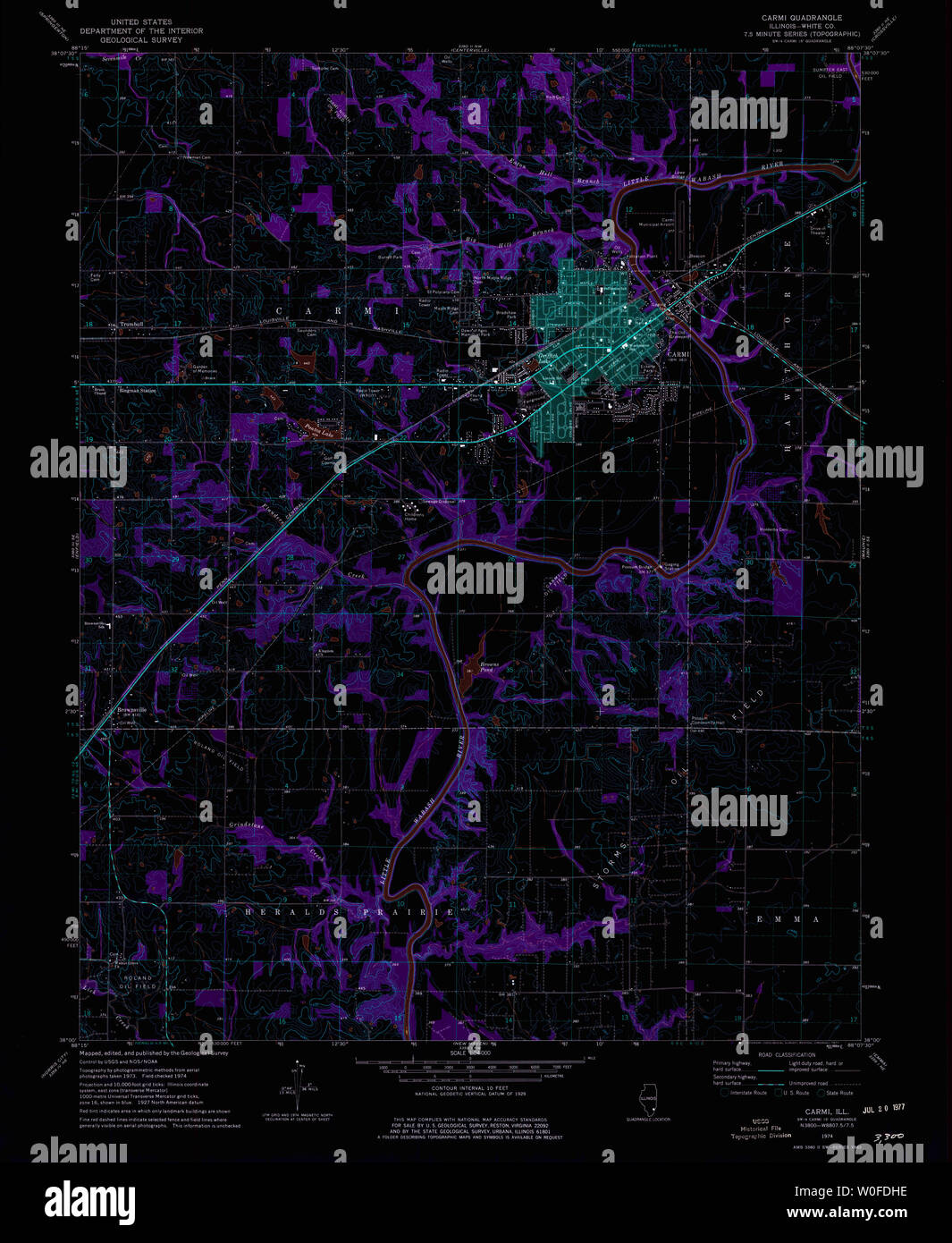 Carmi illinois map hi-res stock photography and images - Alamy