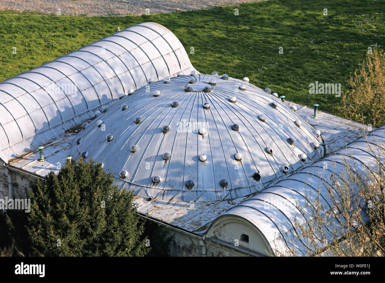 Metal Dome With Small Windows at Turkish Bath Structure Stock Photo - Alamy