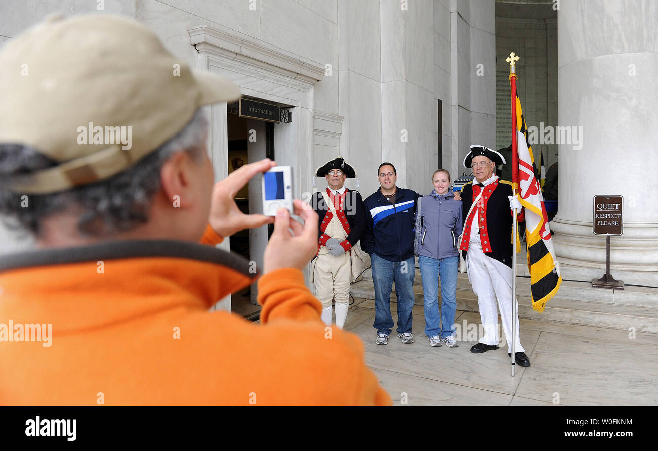 David Embrey and William Smithson (R), members of the Maryland Society ...