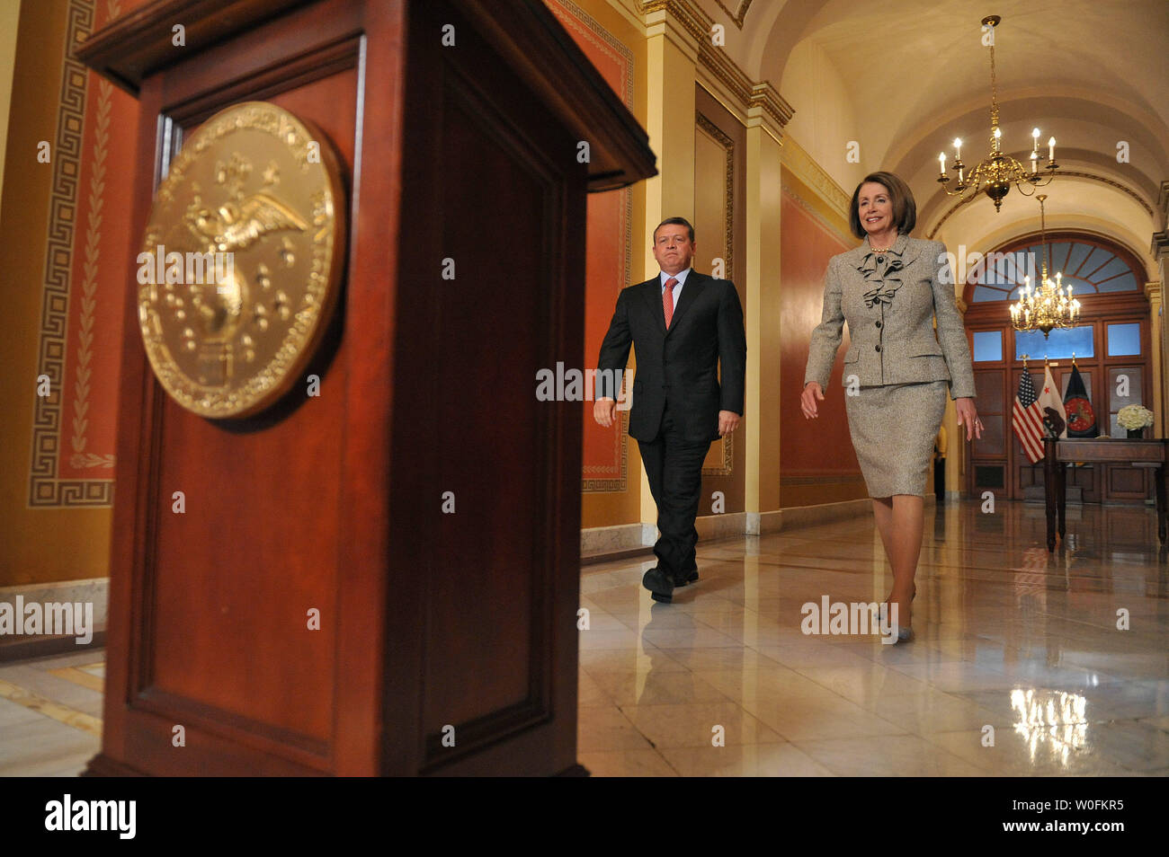 King Abdullah II of Jordan and Speaker of the House Nancy Pelosi ...