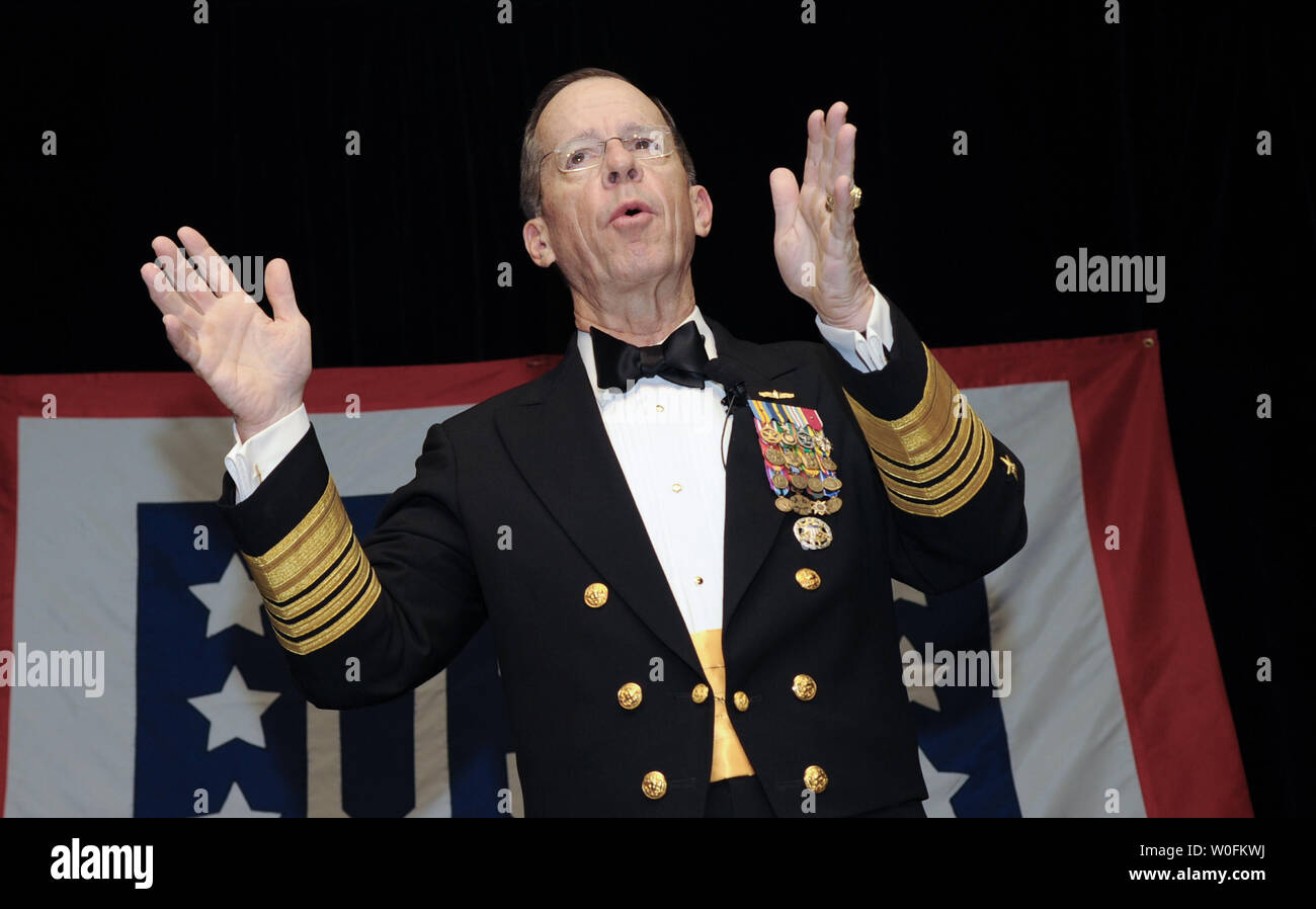 Chairman of the Joint Chiefs of Staff Adm. Michael Mullen speaks at the ...